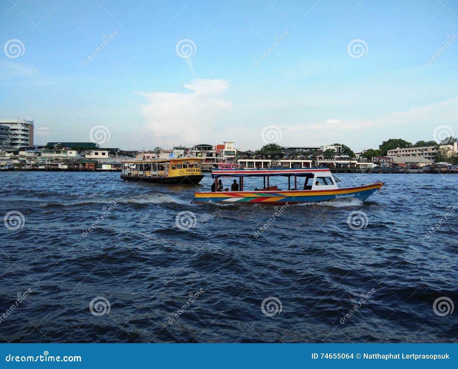 Colorful boad editorial stock image. Image of river, boad - 74655064
