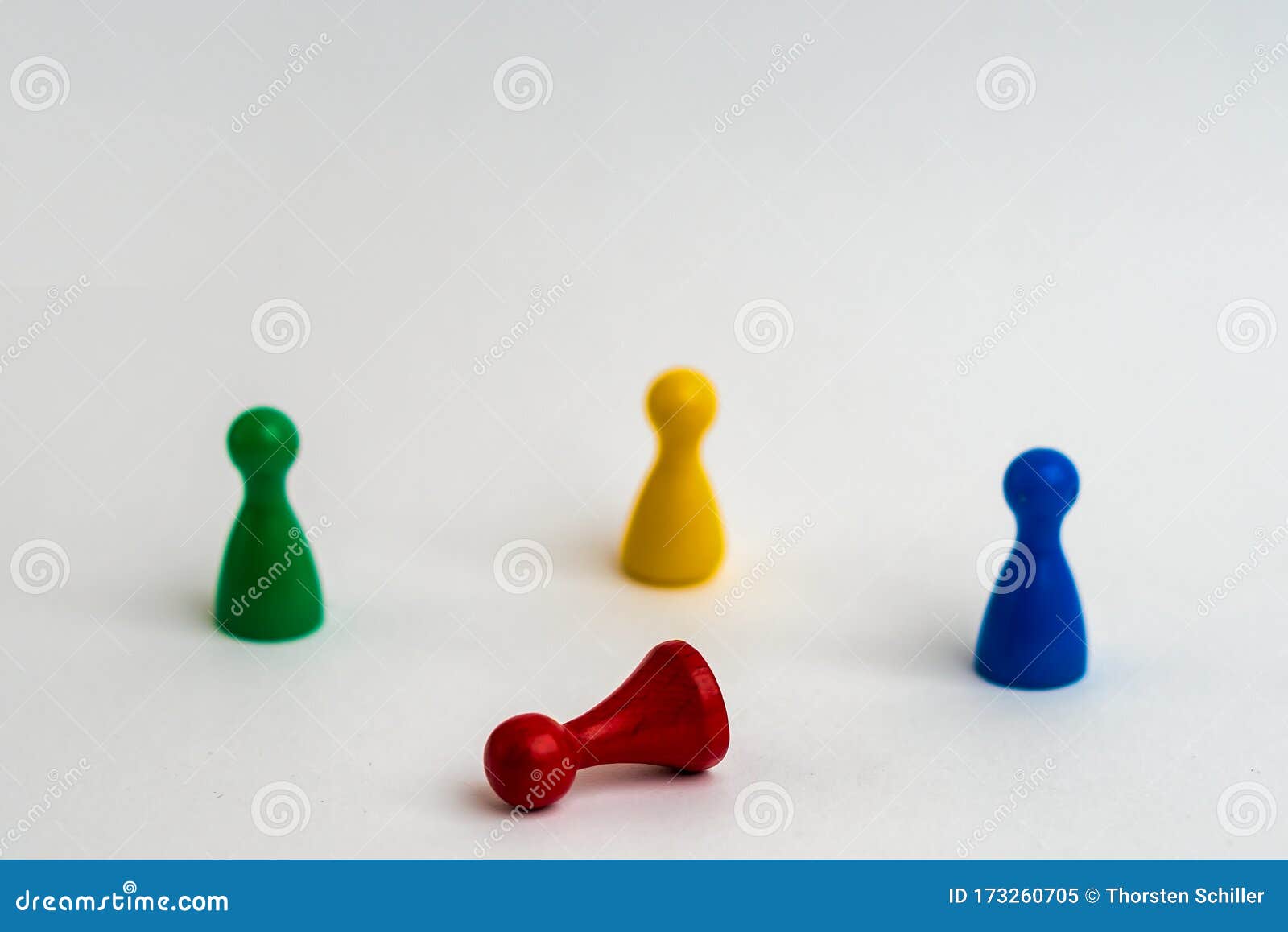 4 Colorful Board Game Figure on White Background Stock Image - Image of ...