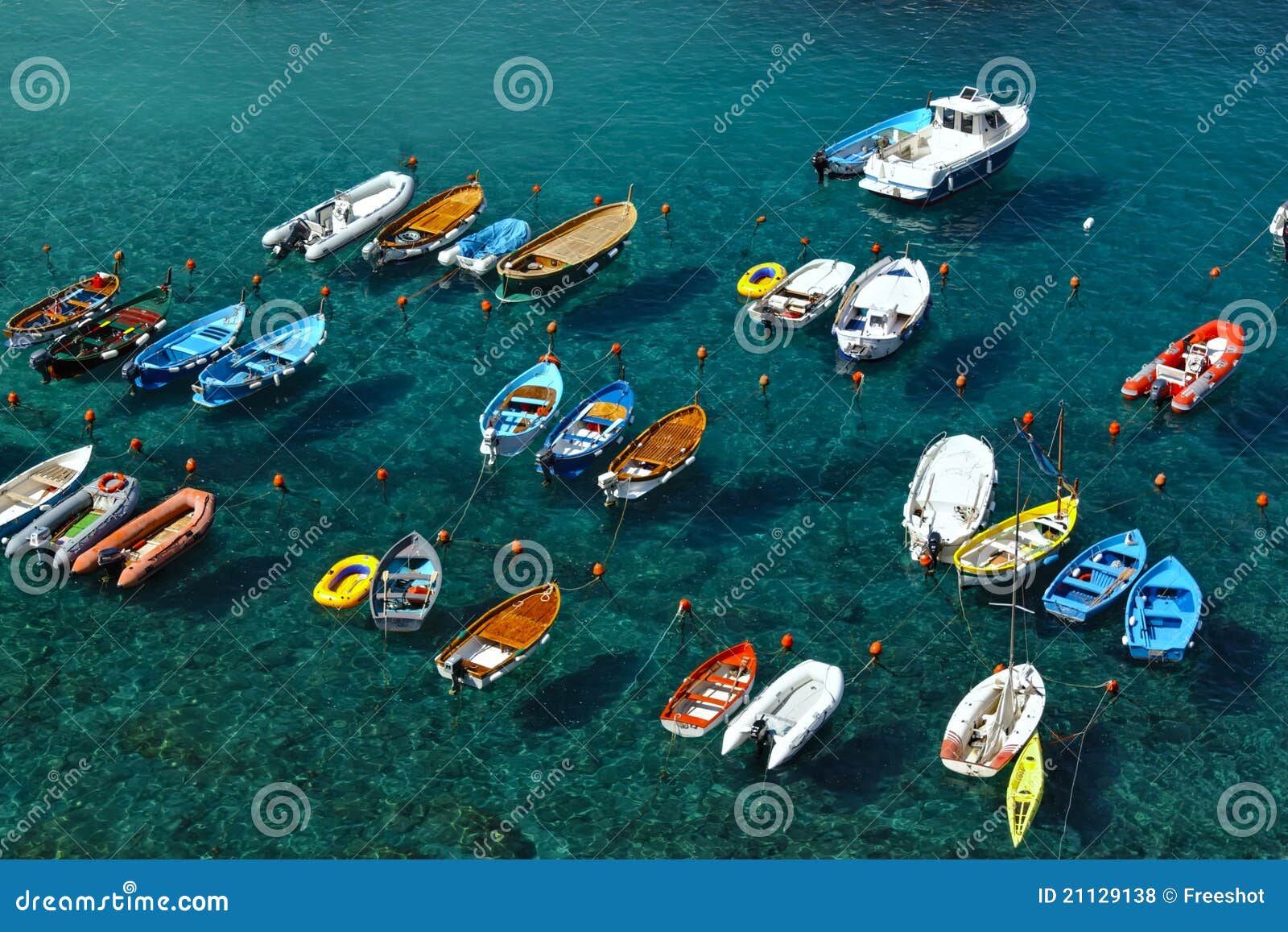 Colorful boats. stock photo. Image of motor, vessel, orange - 21129138