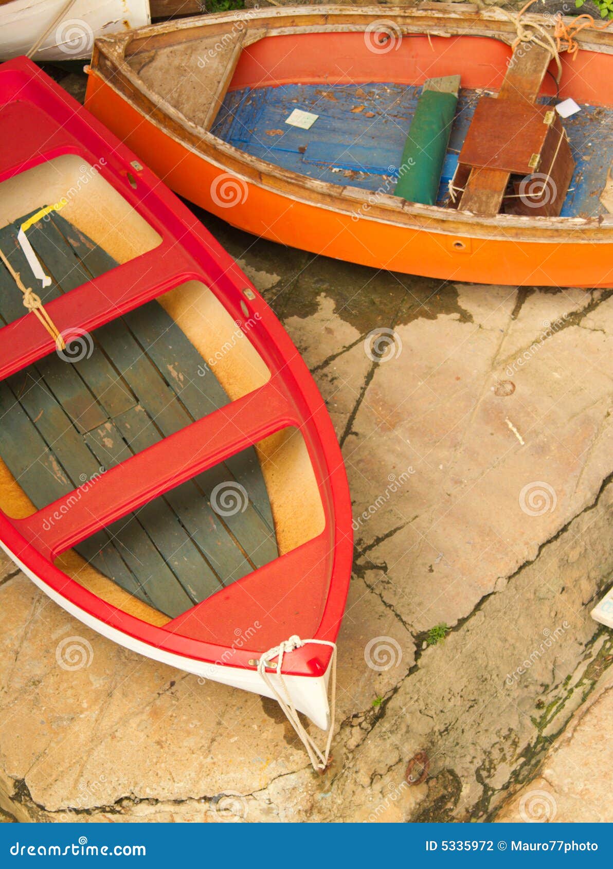 Colorful boats stock photo. Image of italy, sail, ropes - 5335972