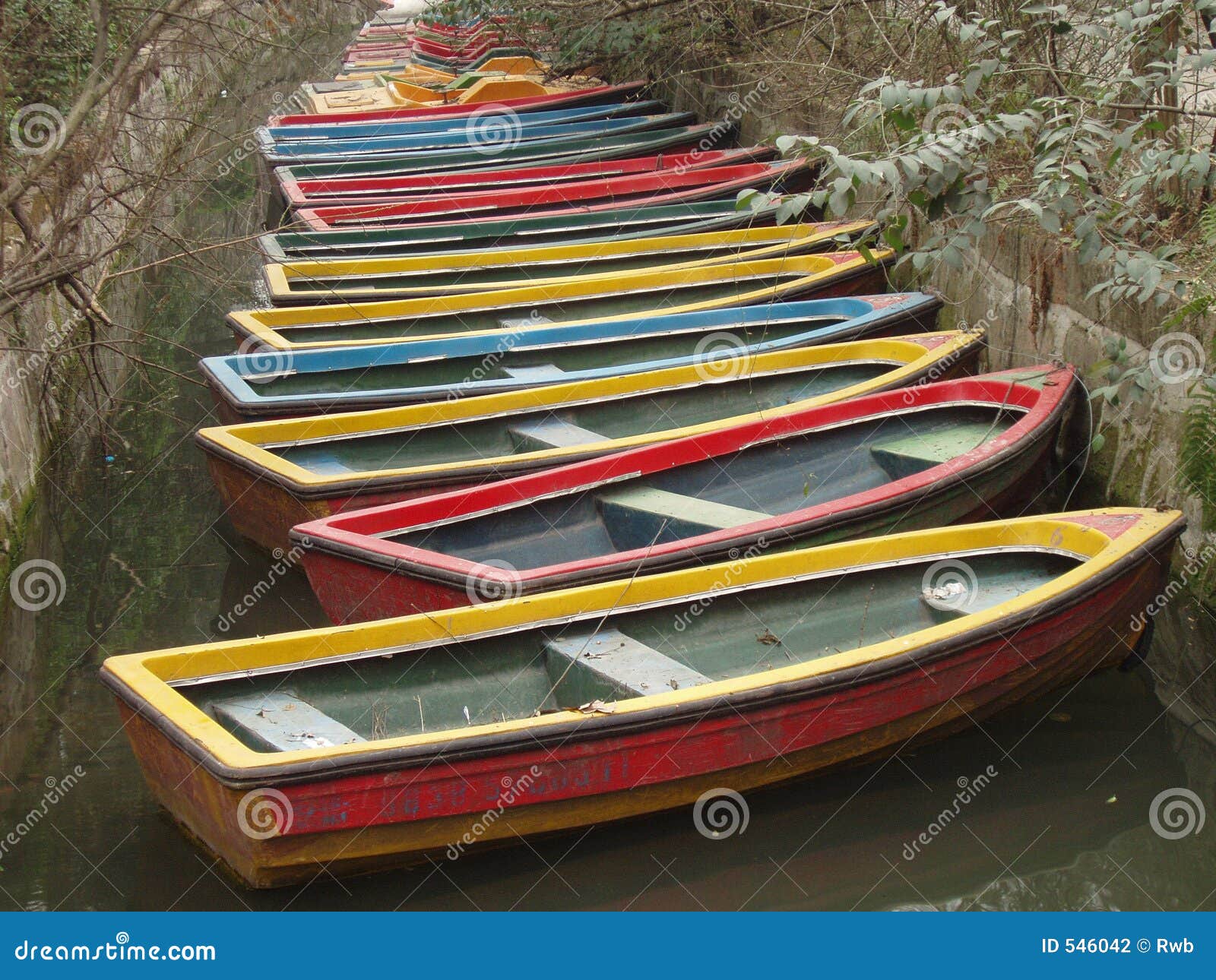 Colorful Boats stock photo. Image of boat, vessel, canoe - 546042