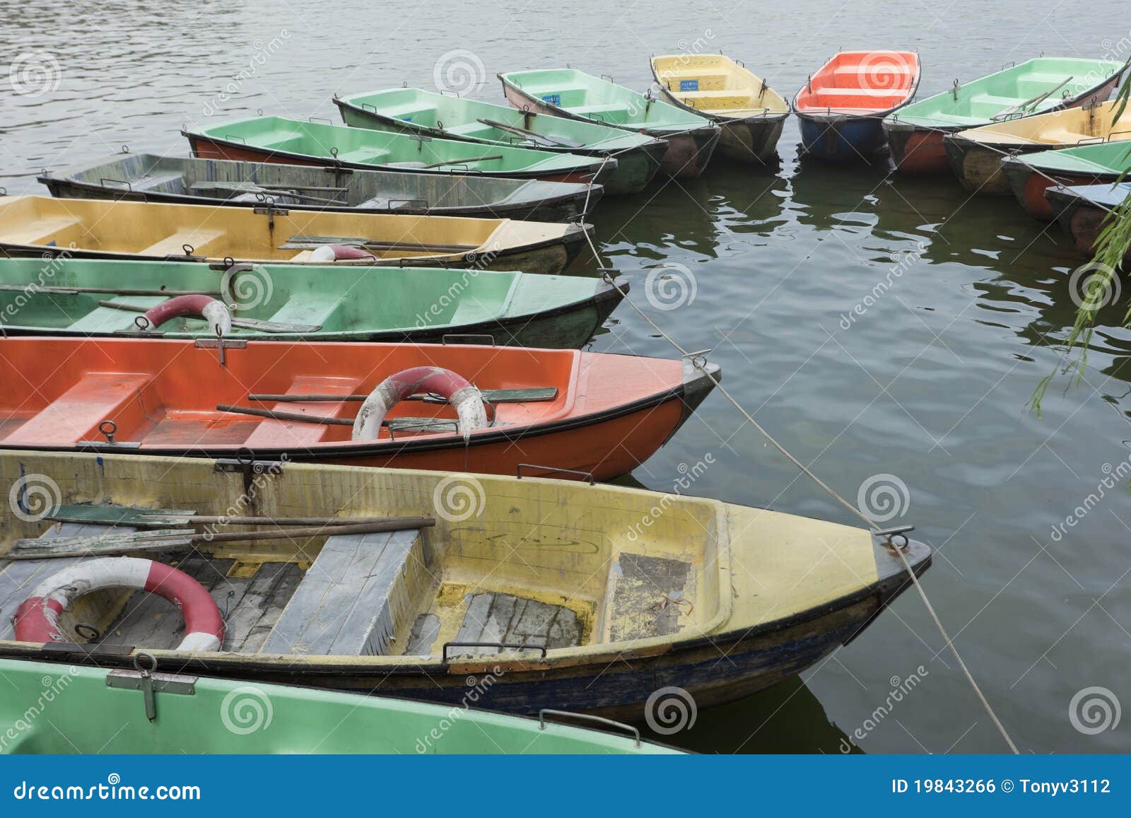 Colorful boats at a dock stock photo. Image of weathered - 19843266