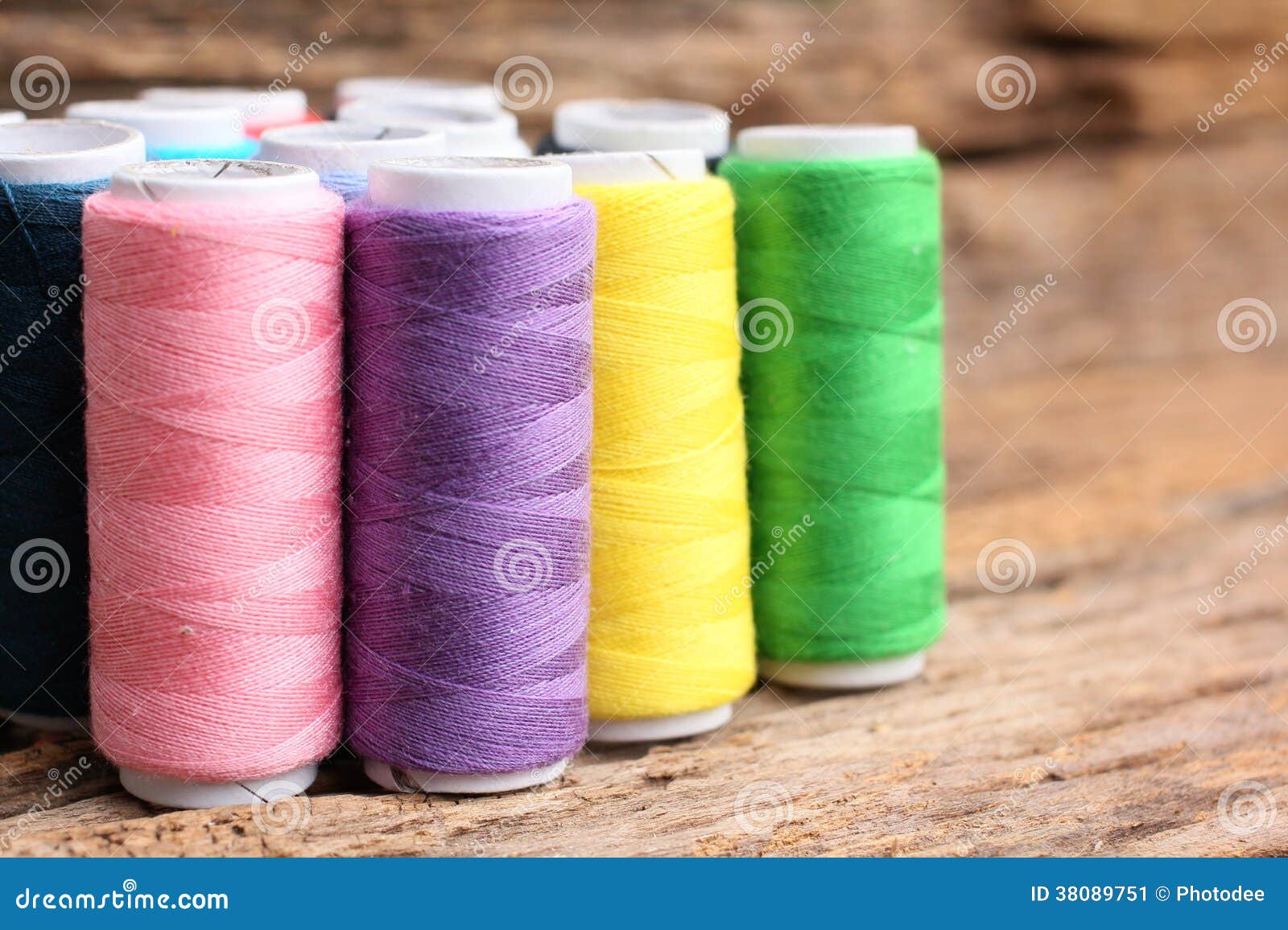 Colorful bobbins thread stock image. Image of bobbin - 38089751