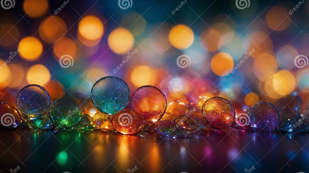 Colorful Bokeh and Abstract Light Patterns Creating a Vibrant Spectrum Burst in Dynamic Display ...