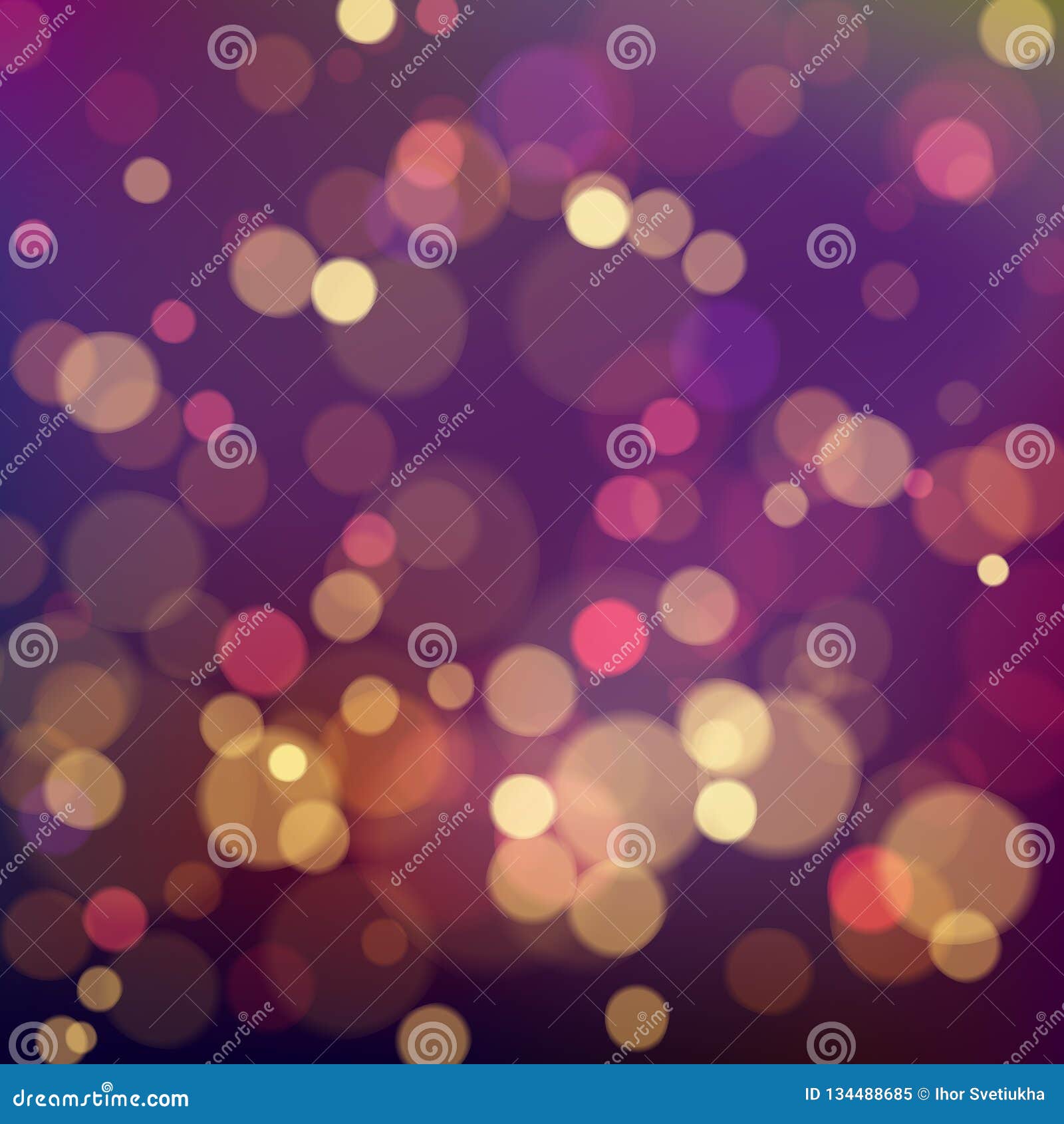 Colorful Bokeh Background. Magic Festive Blurry Backdrop Stock Vector ...