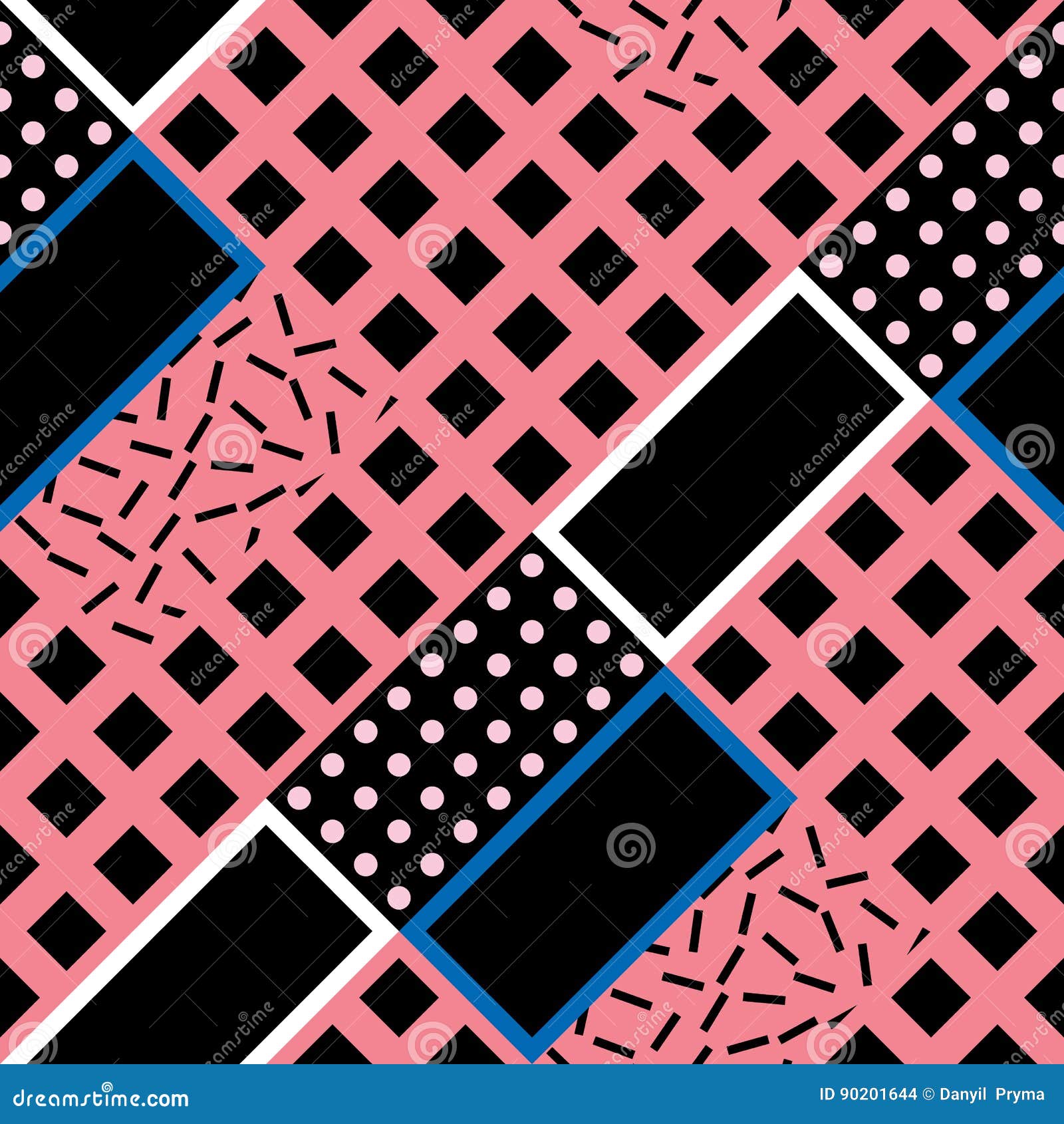 Colorful Bold Bright Seamless Pattern Stock Illustration - Illustration ...