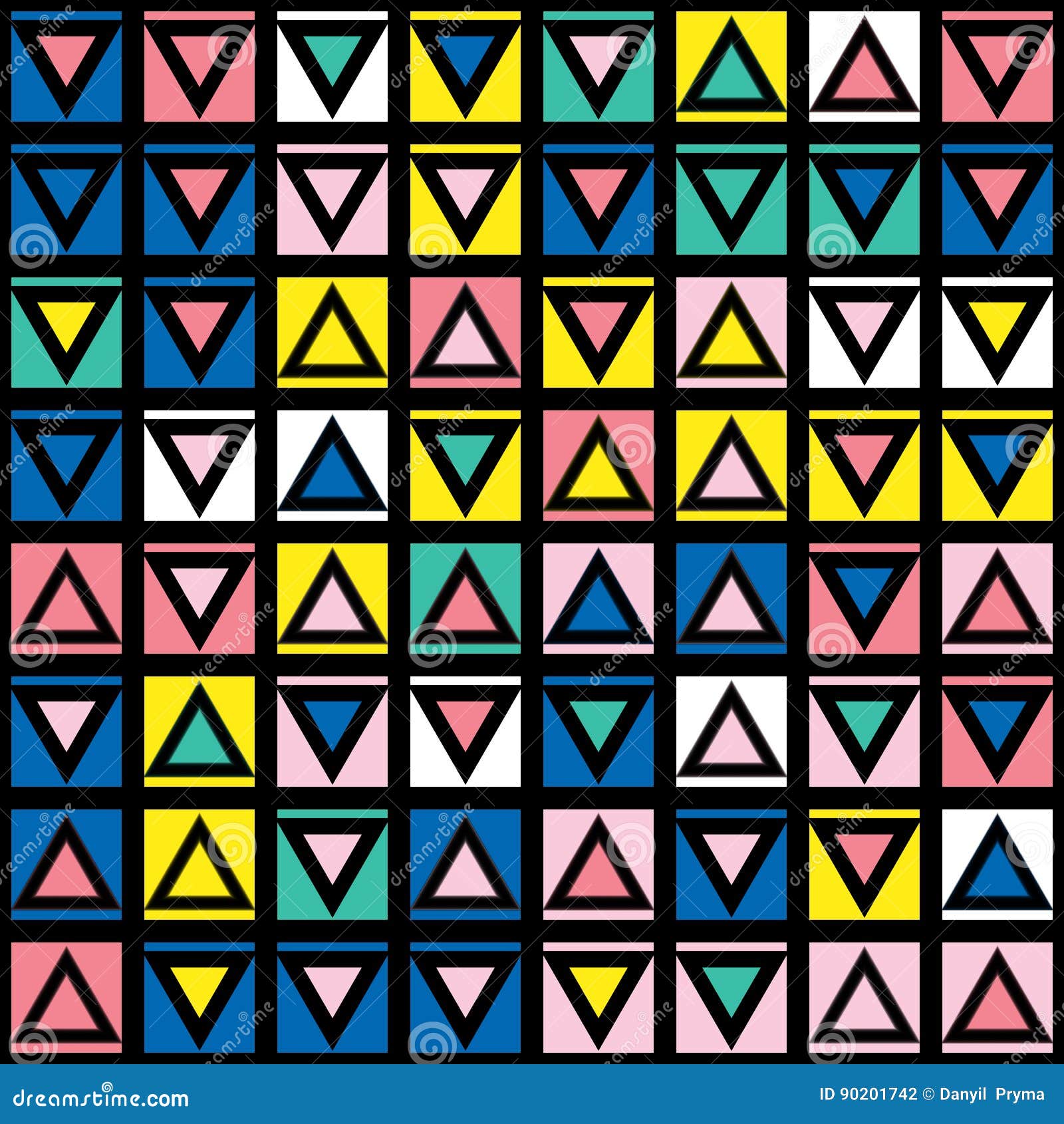 Colorful Bold Bright Seamless Pattern Stock Illustration - Illustration ...