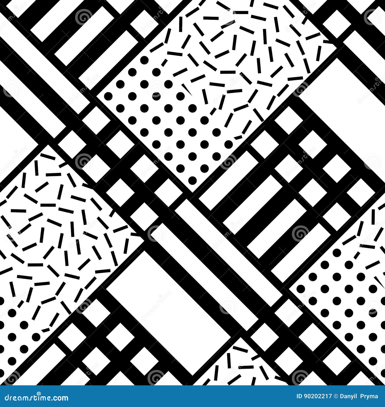 Colorful Bold Bright Seamless Pattern Stock Illustration - Illustration ...