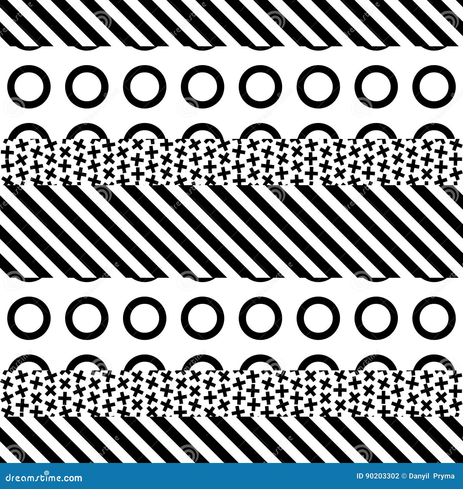 Colorful Bold Bright Seamless Pattern Stock Illustration - Illustration ...