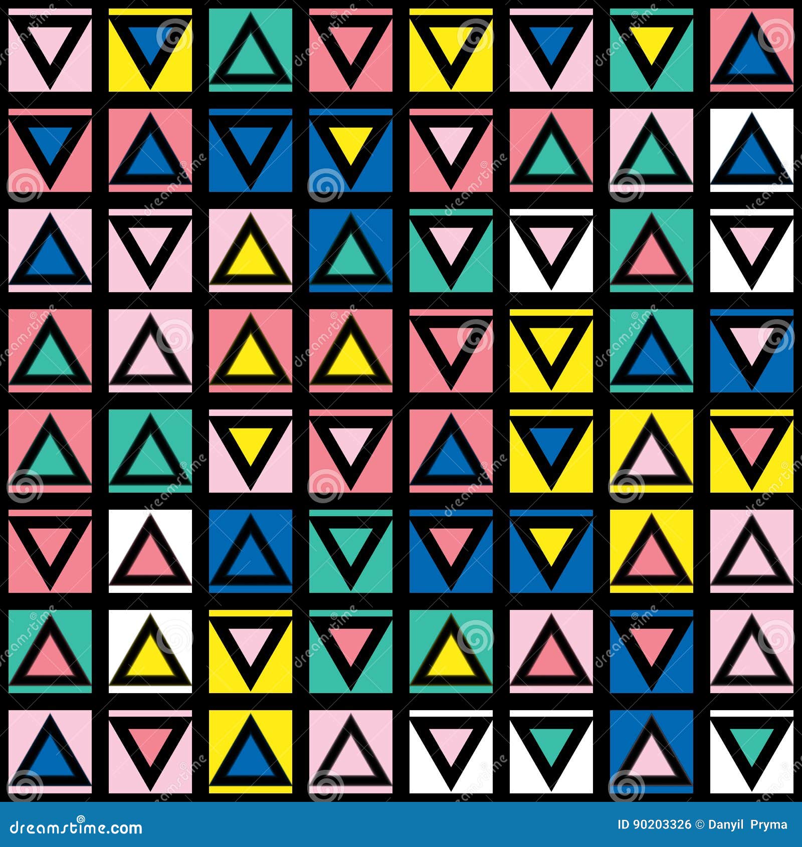 Colorful Bold Bright Seamless Pattern Stock Illustration - Illustration ...