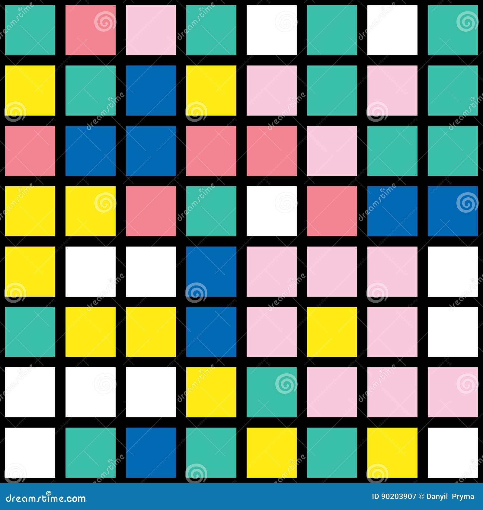 Colorful Bold Bright Seamless Pattern Stock Illustration - Illustration ...