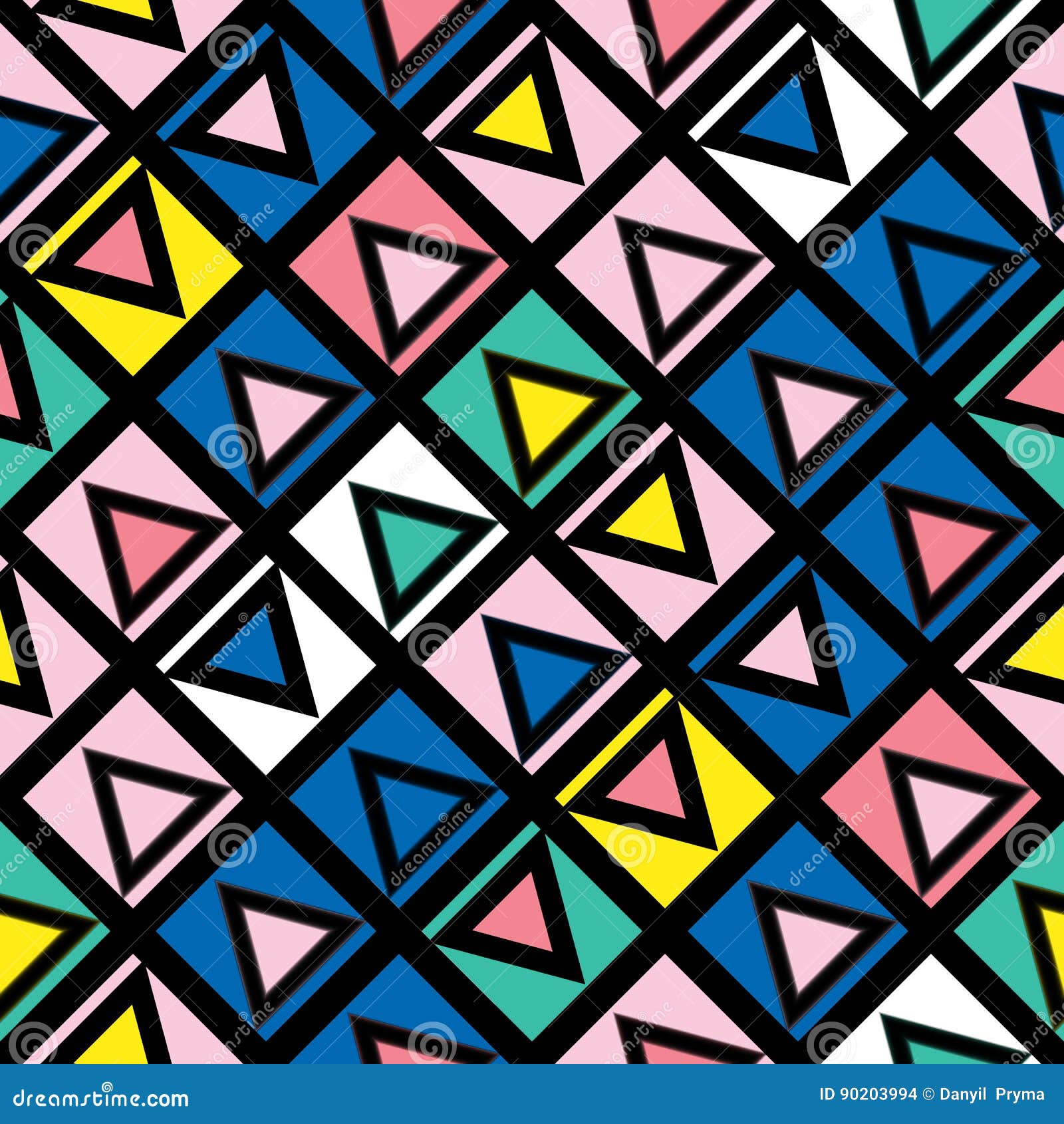Colorful Bold Bright Seamless Pattern Stock Illustration - Illustration ...