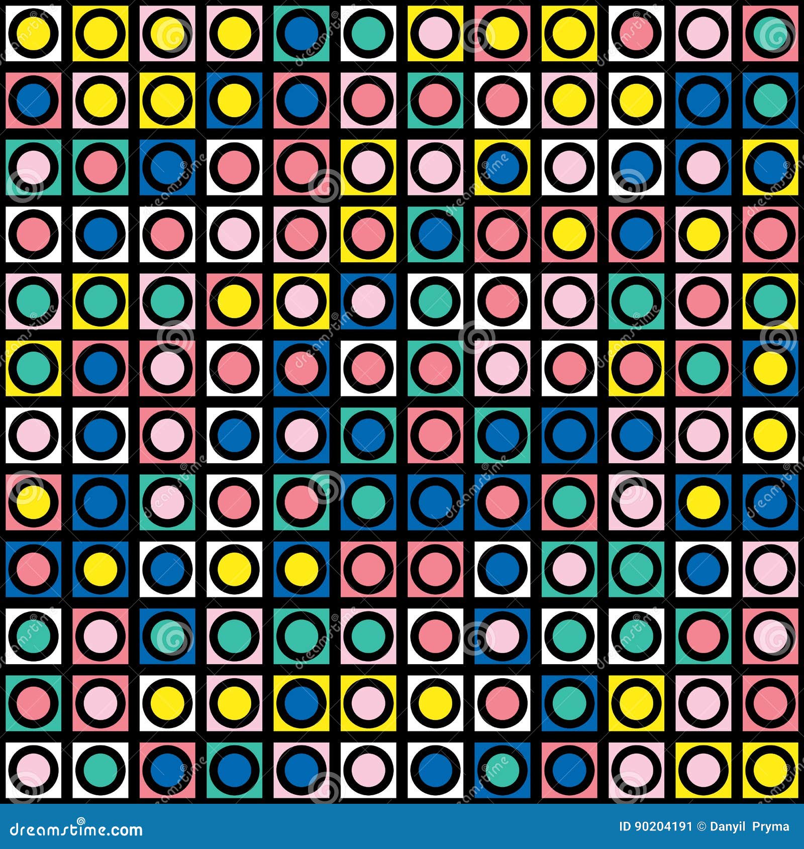 Colorful Bold Bright Seamless Pattern Stock Illustration - Illustration ...