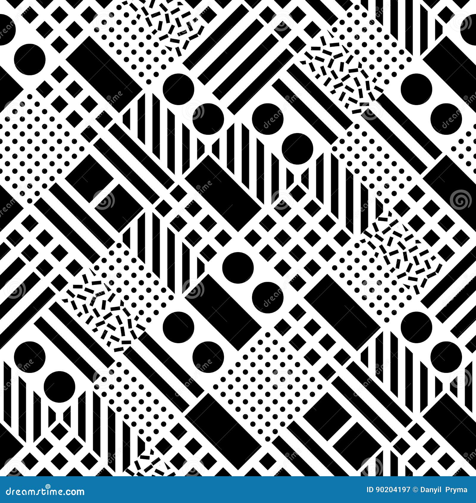 Colorful Bold Bright Seamless Pattern Stock Illustration - Illustration ...