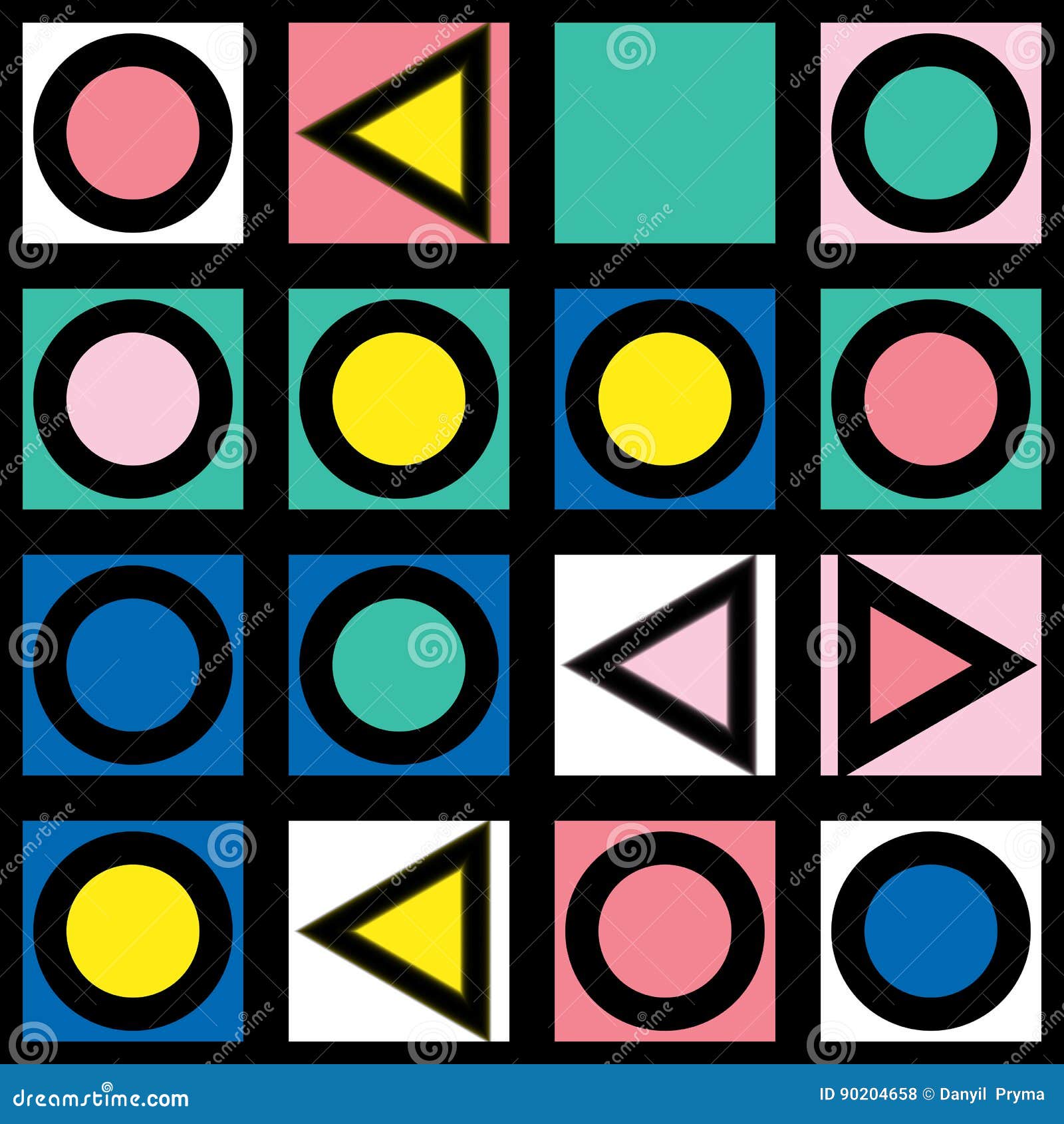 Colorful Bold Bright Seamless Pattern Stock Illustration - Illustration ...