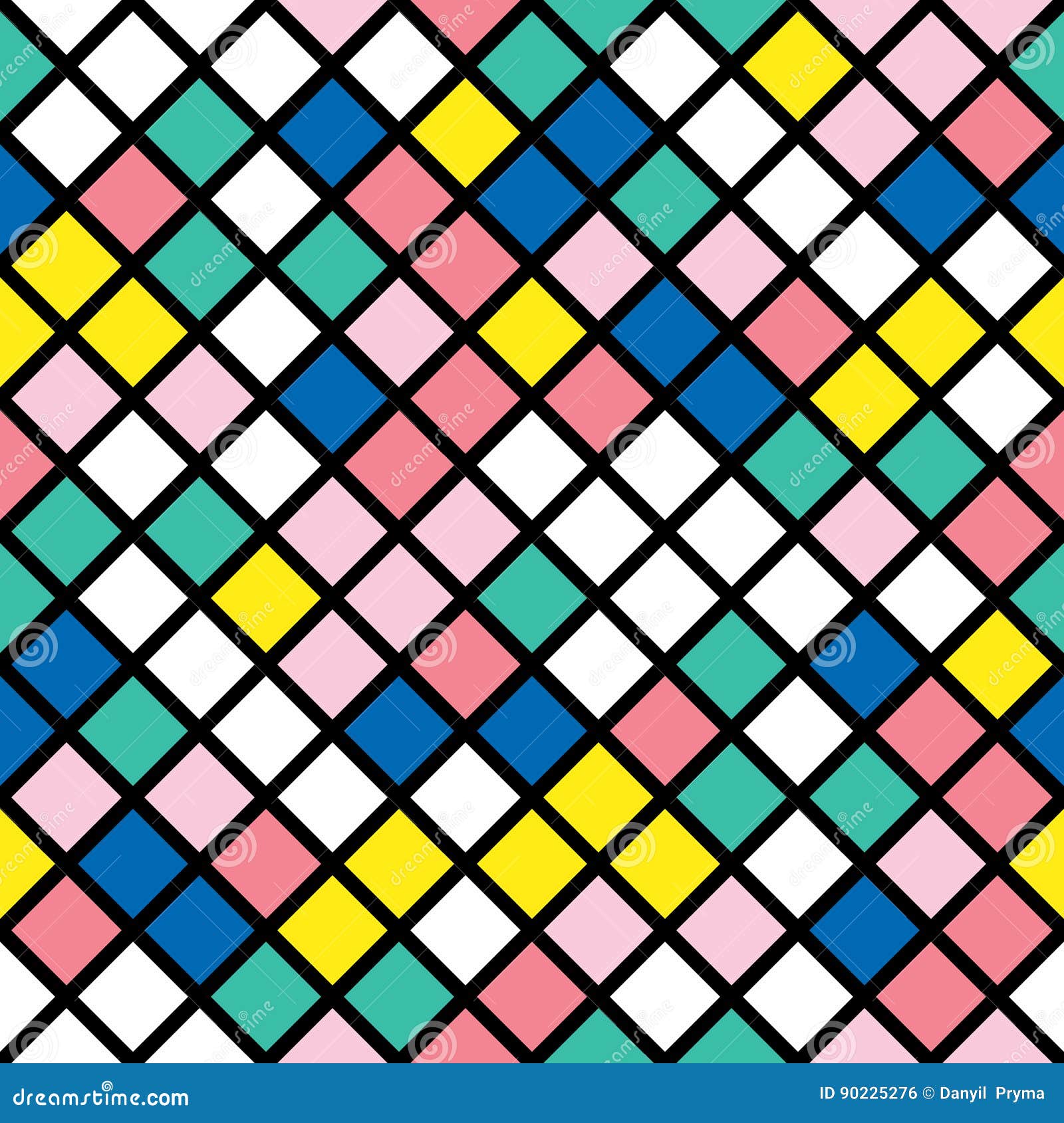 Colorful Bold Bright Seamless Pattern Stock Illustration - Illustration ...