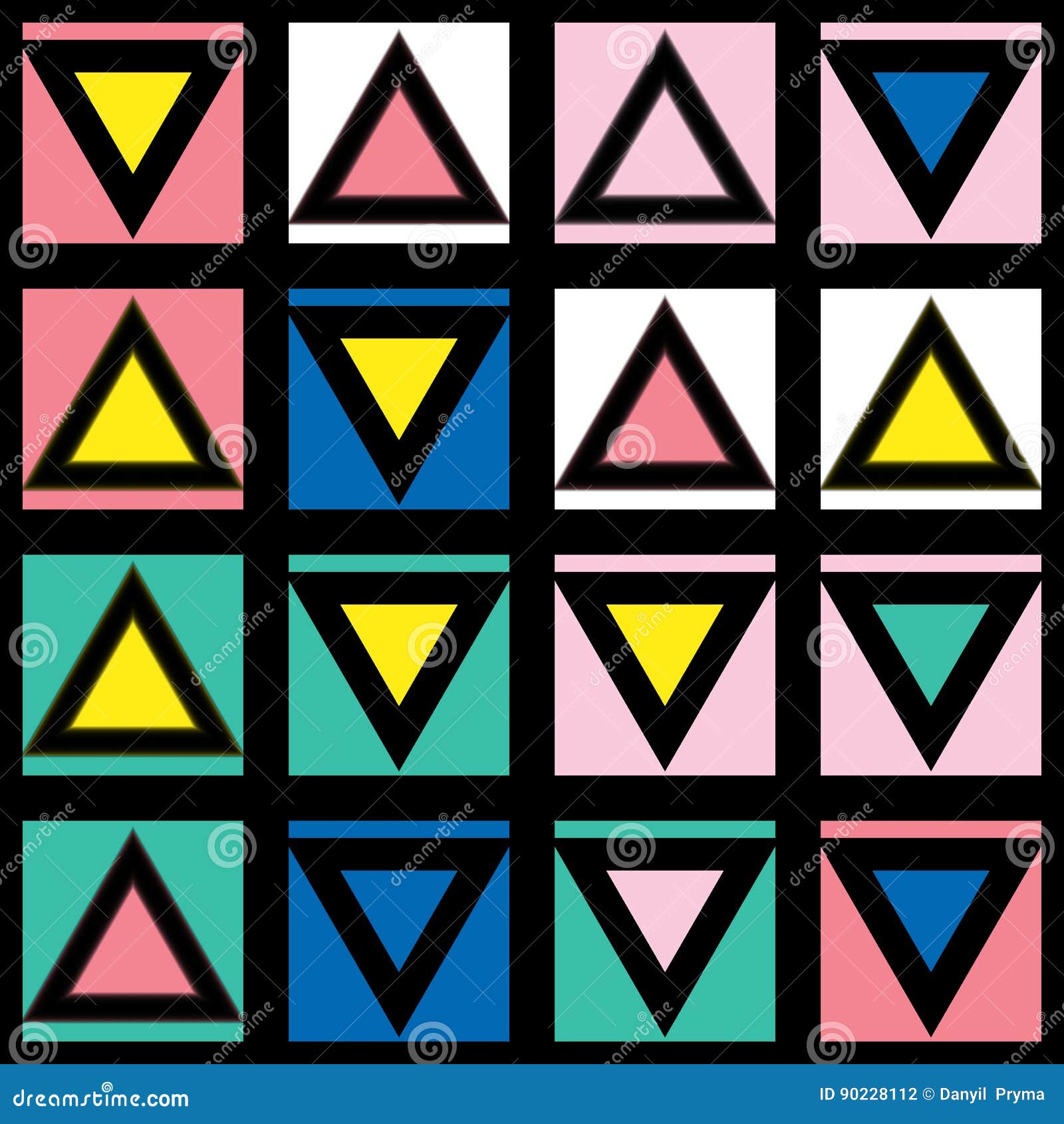 Colorful Bold Bright Seamless Pattern Stock Illustration - Illustration ...