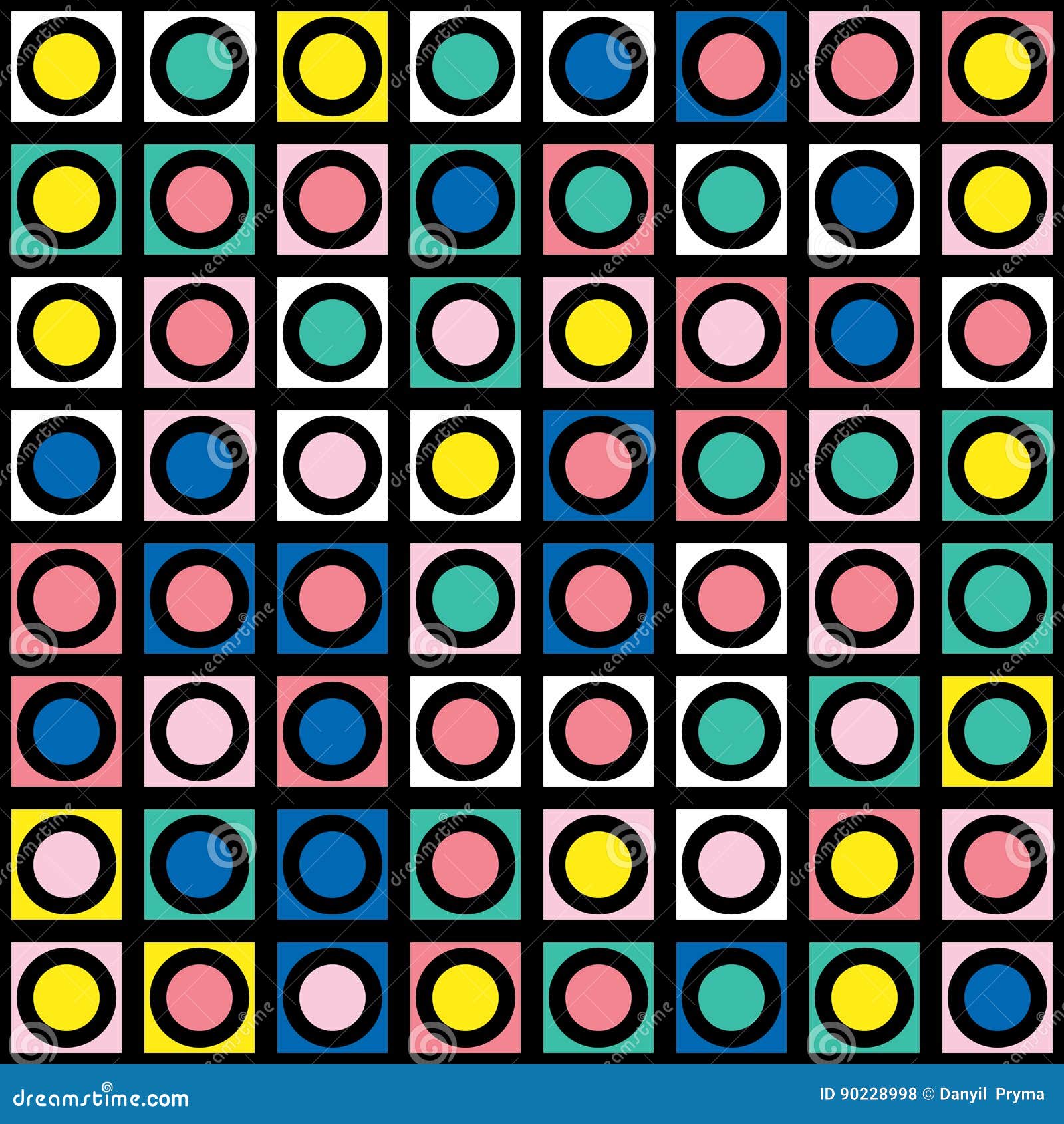 Colorful Bold Bright Seamless Pattern Stock Illustration - Illustration ...