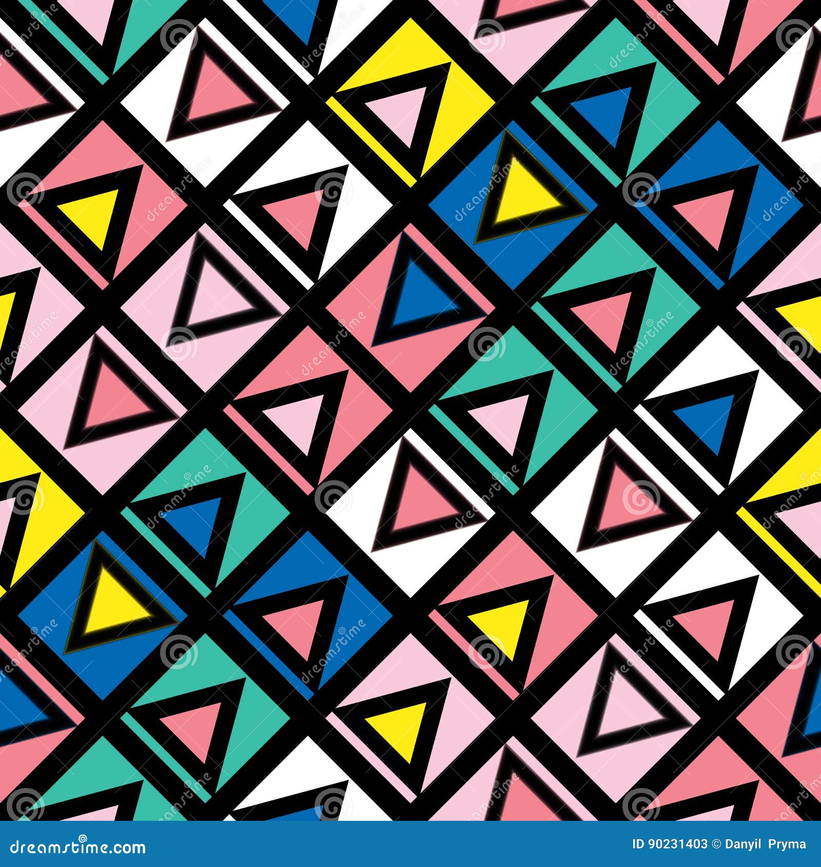 Colorful Bold Bright Seamless Pattern Stock Illustration - Illustration ...