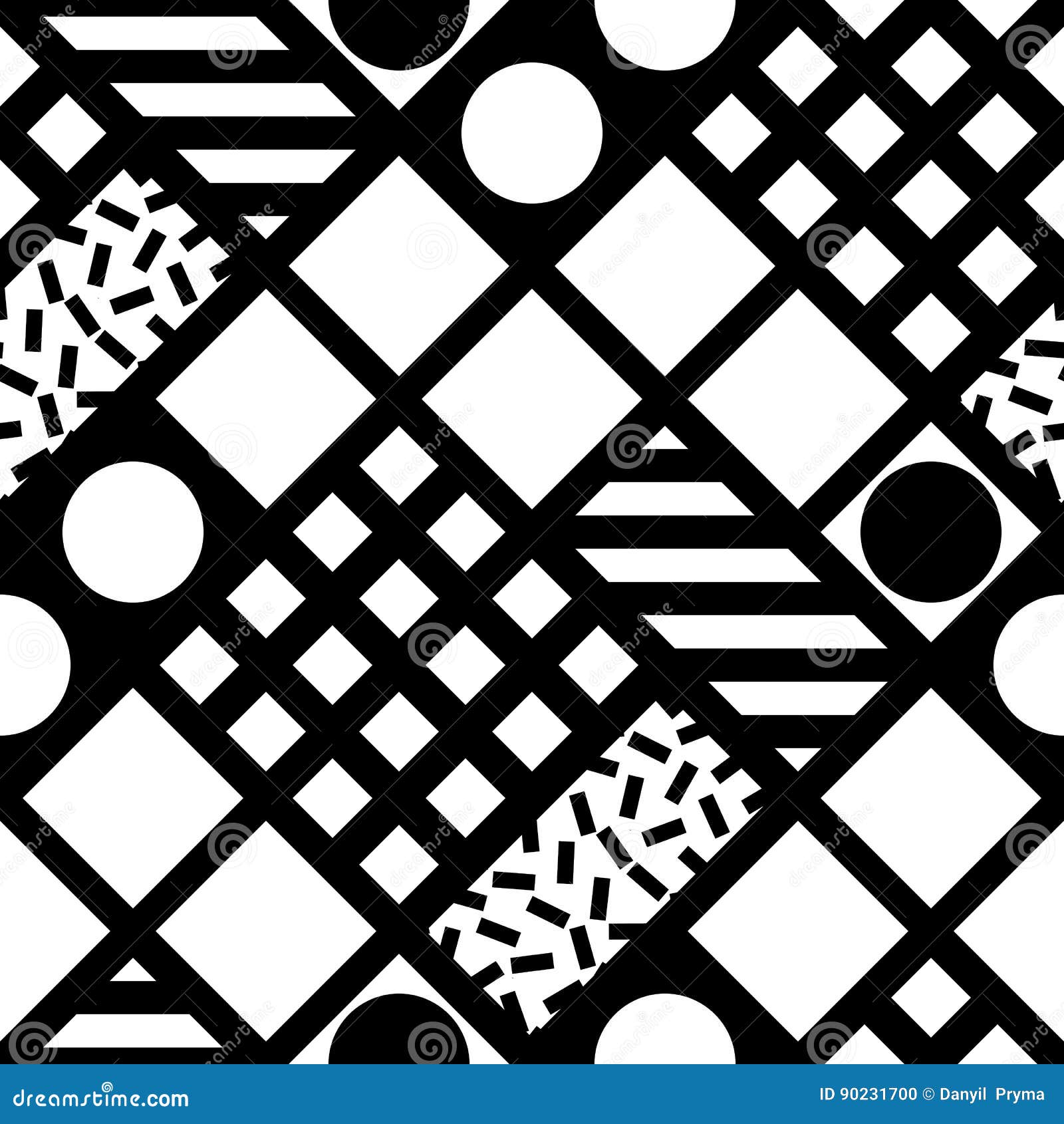 Colorful Bold Bright Seamless Pattern Stock Illustration - Illustration ...