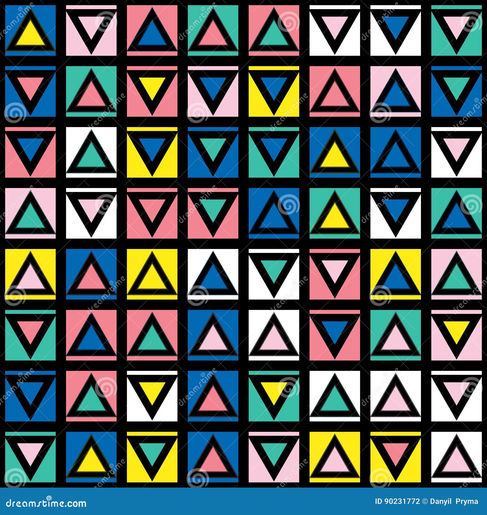 Colorful Bold Bright Seamless Pattern Stock Illustration - Illustration ...