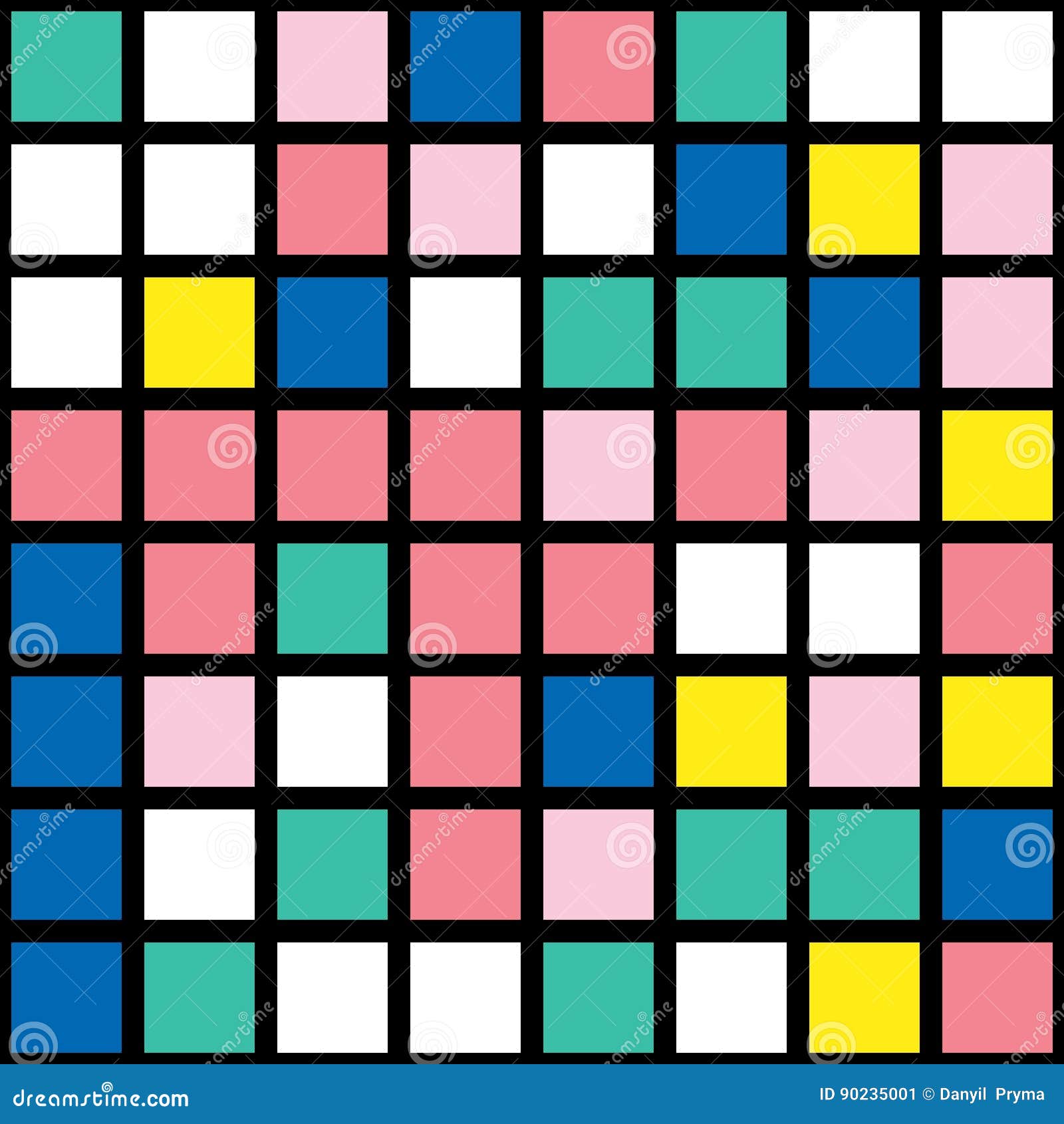 Colorful Bold Bright Seamless Pattern Stock Illustration - Illustration ...