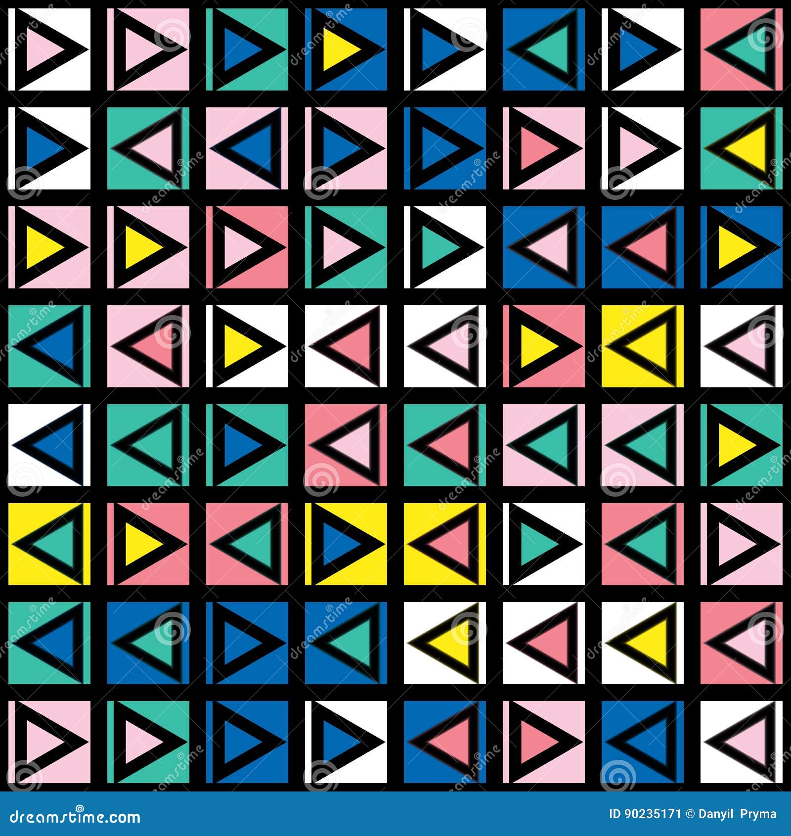 Colorful Bold Bright Seamless Pattern Stock Illustration - Illustration ...