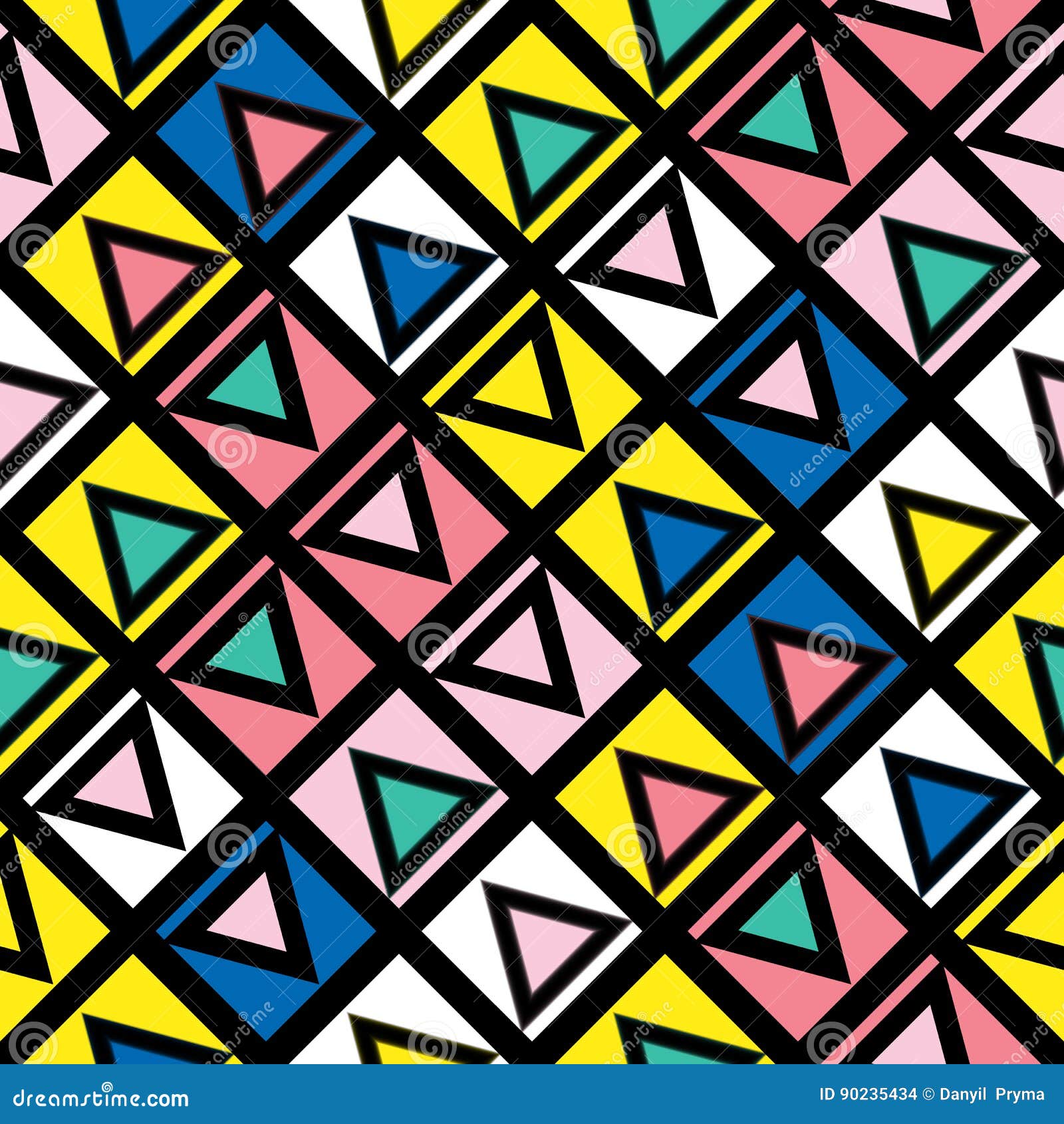 Colorful Bold Bright Seamless Pattern Stock Illustration - Illustration ...