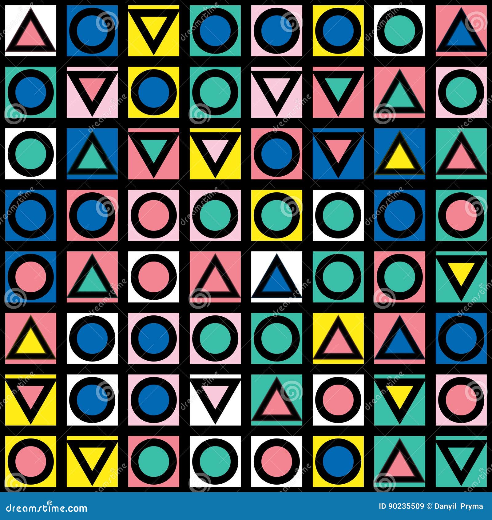 Colorful Bold Bright Seamless Pattern Stock Illustration - Illustration ...