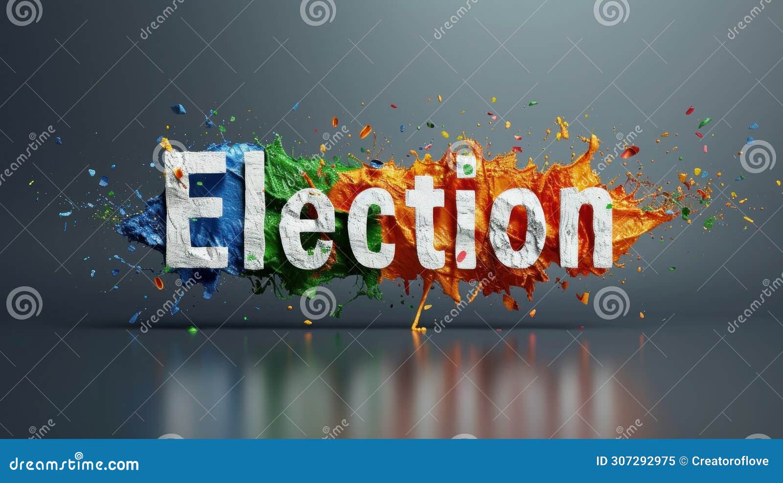 Colorful Bold Letter Written Election on Gray Background Stock ...