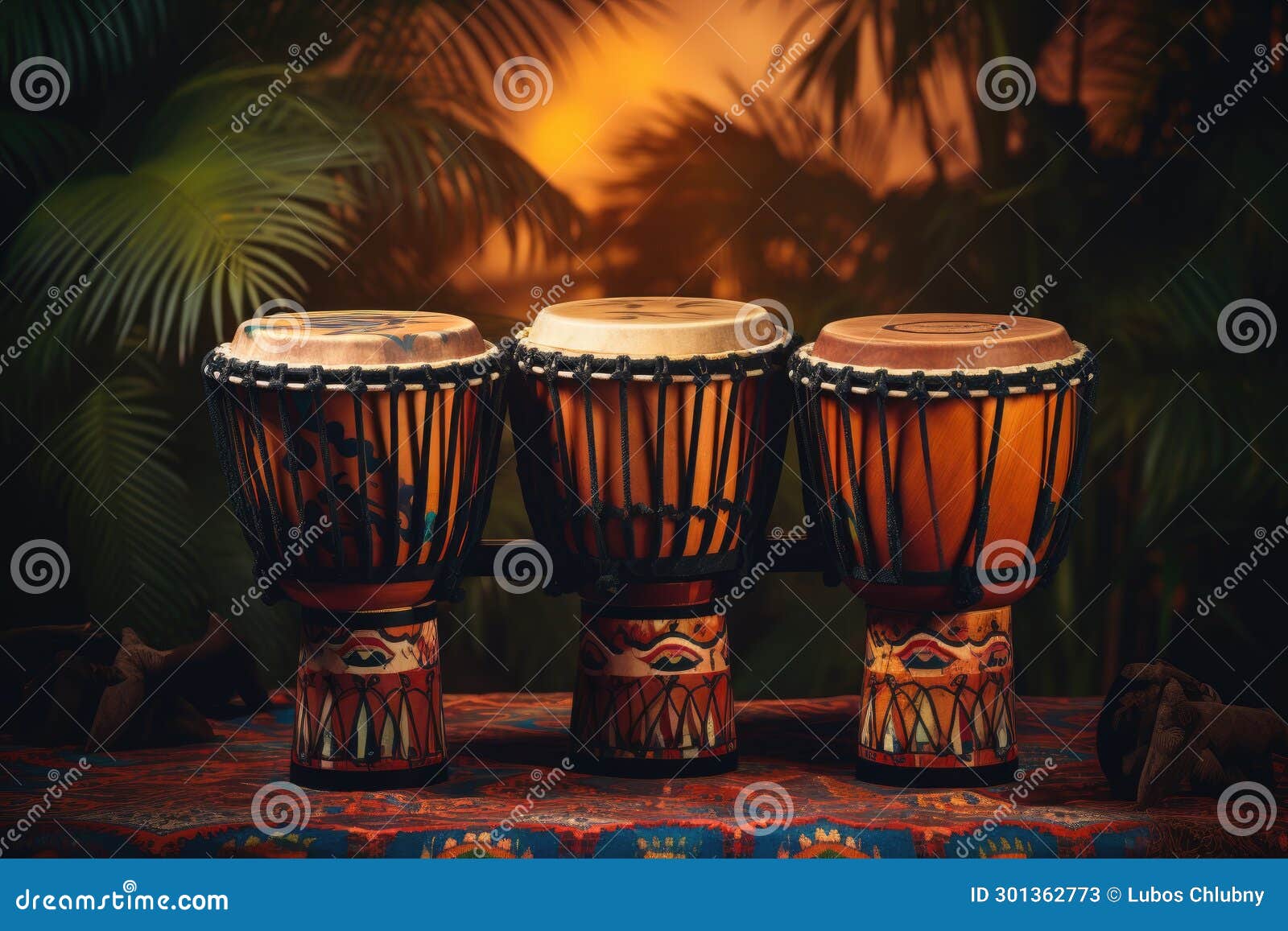 Colorful Bongo Drums On A Table Royalty-Free Stock Photography ...