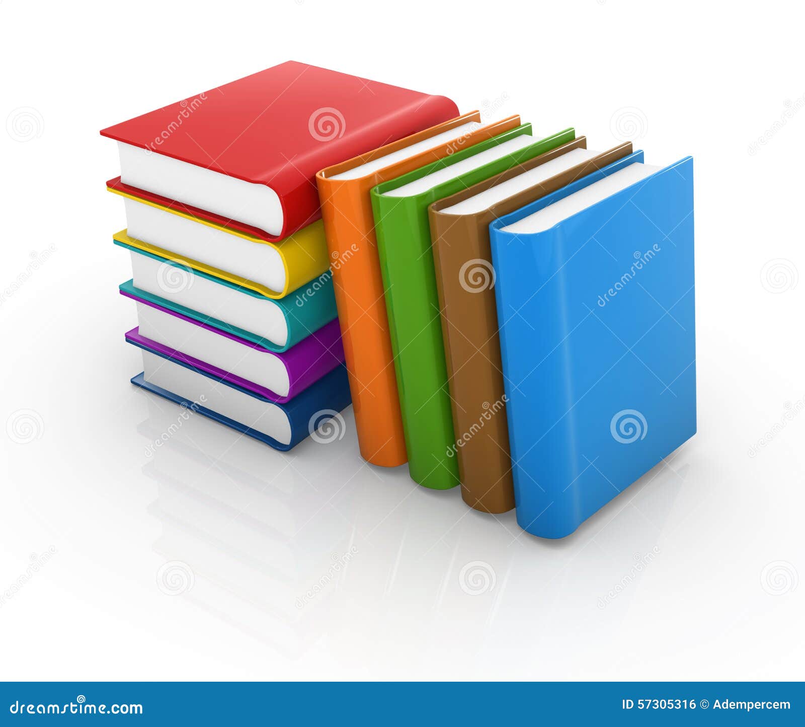 Colorful book stock illustration. Illustration of isolated - 57305316