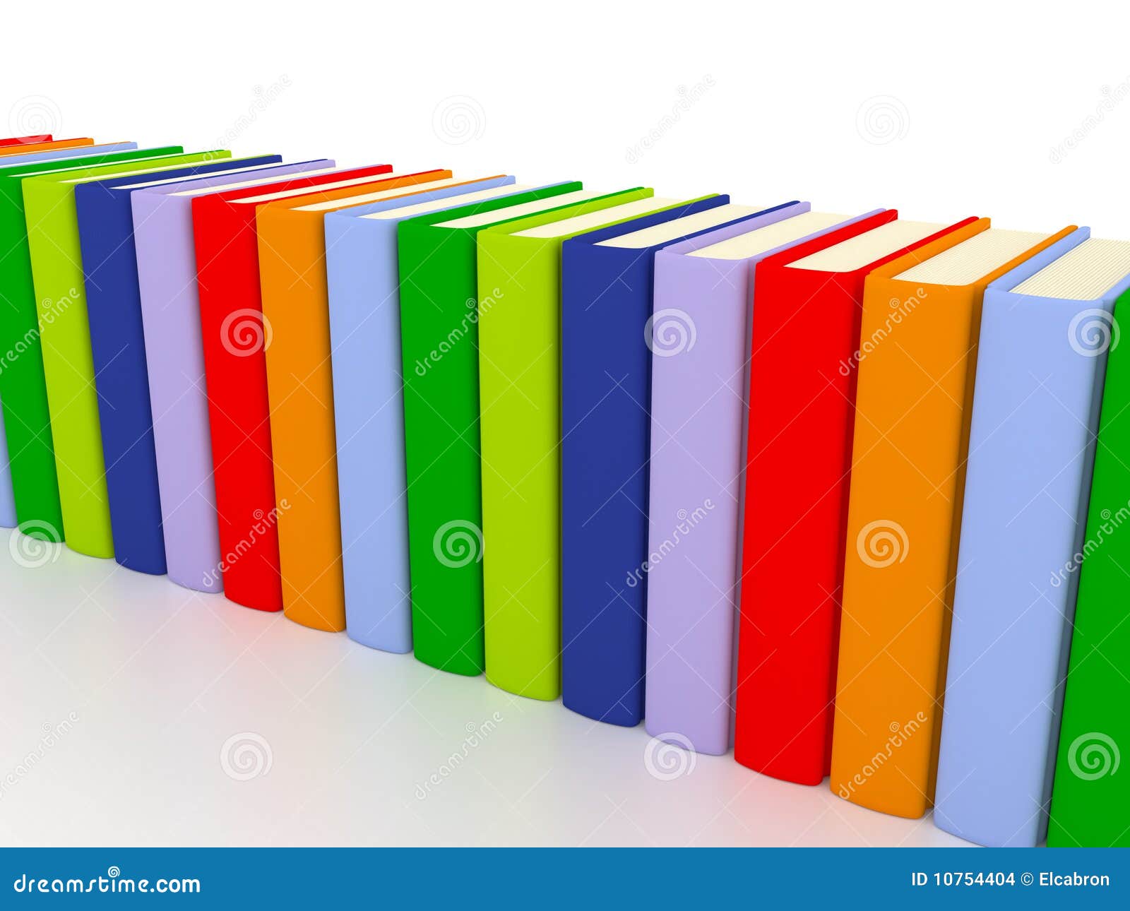 Colorful Book Stack stock illustration. Illustration of green - 10754404