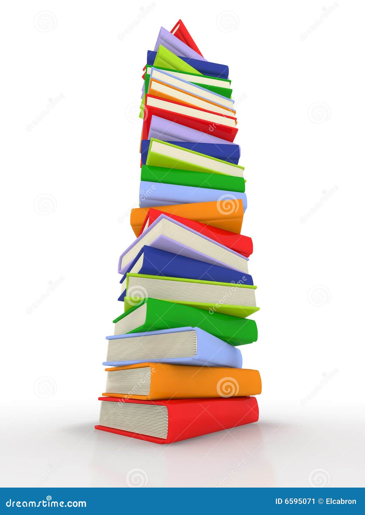Colorful Book Stack stock illustration. Illustration of novel - 6595071