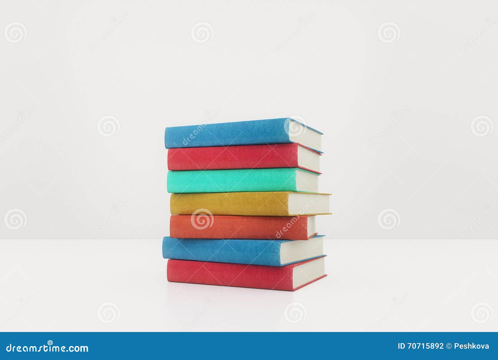 Colorful book stack stock illustration. Illustration of hardcover ...