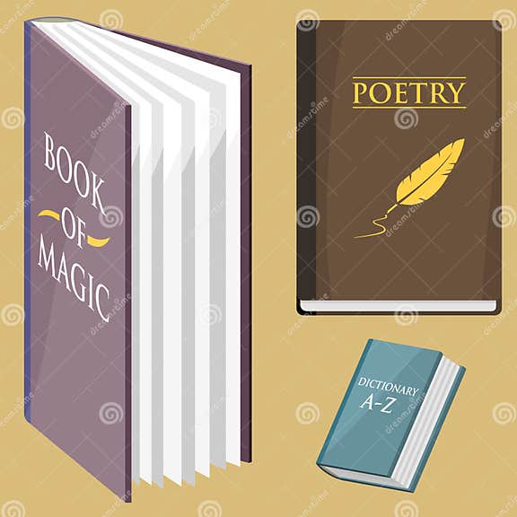 Colorful Book Vector Illustration Learn Literature Study Opened Closed ...