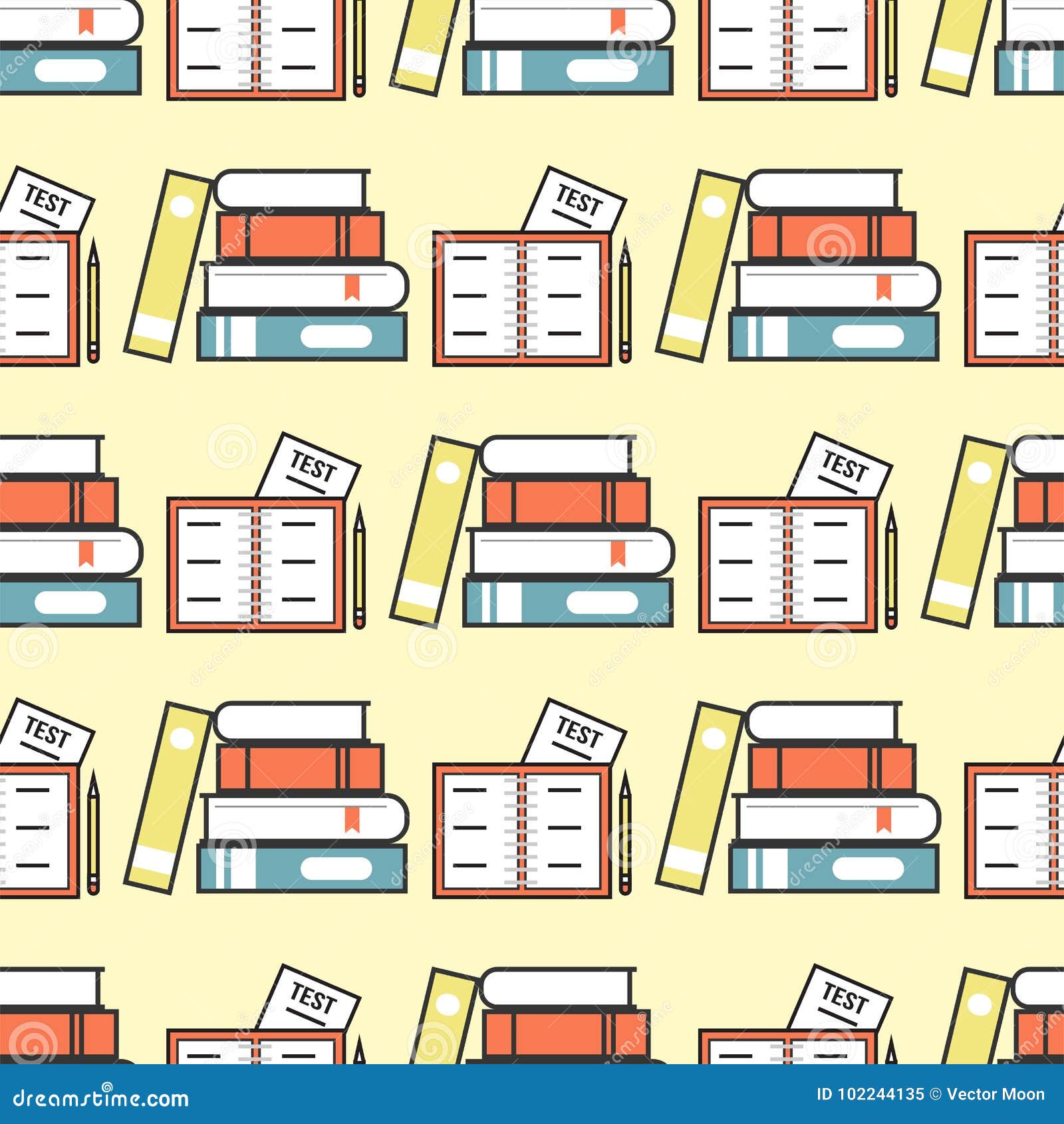 Colorful Book Vector Illustration Learn Literature Stock Vector ...