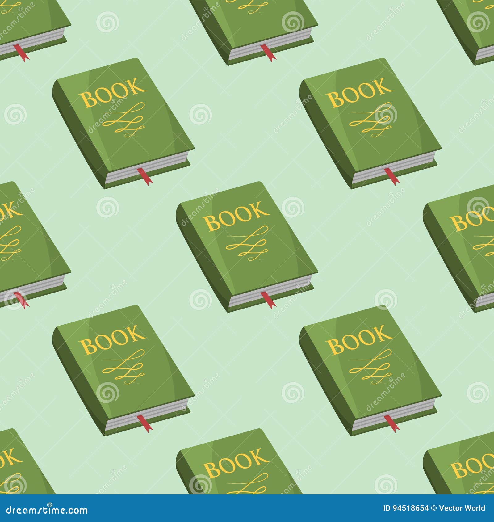 Colorful Book Vector Illustration Learn Literature Study Seamless ...