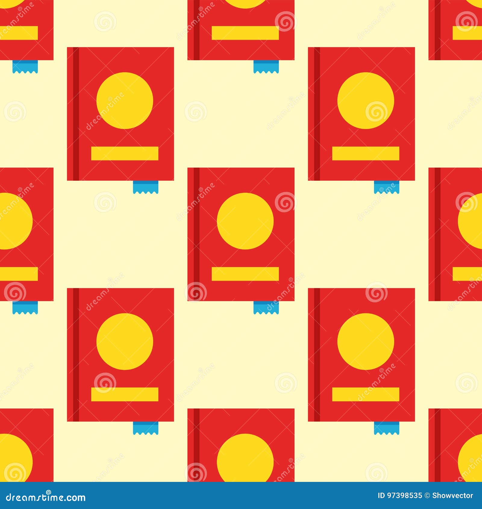 Colorful Book Vector Illustration Learn Literature Study Seamless ...