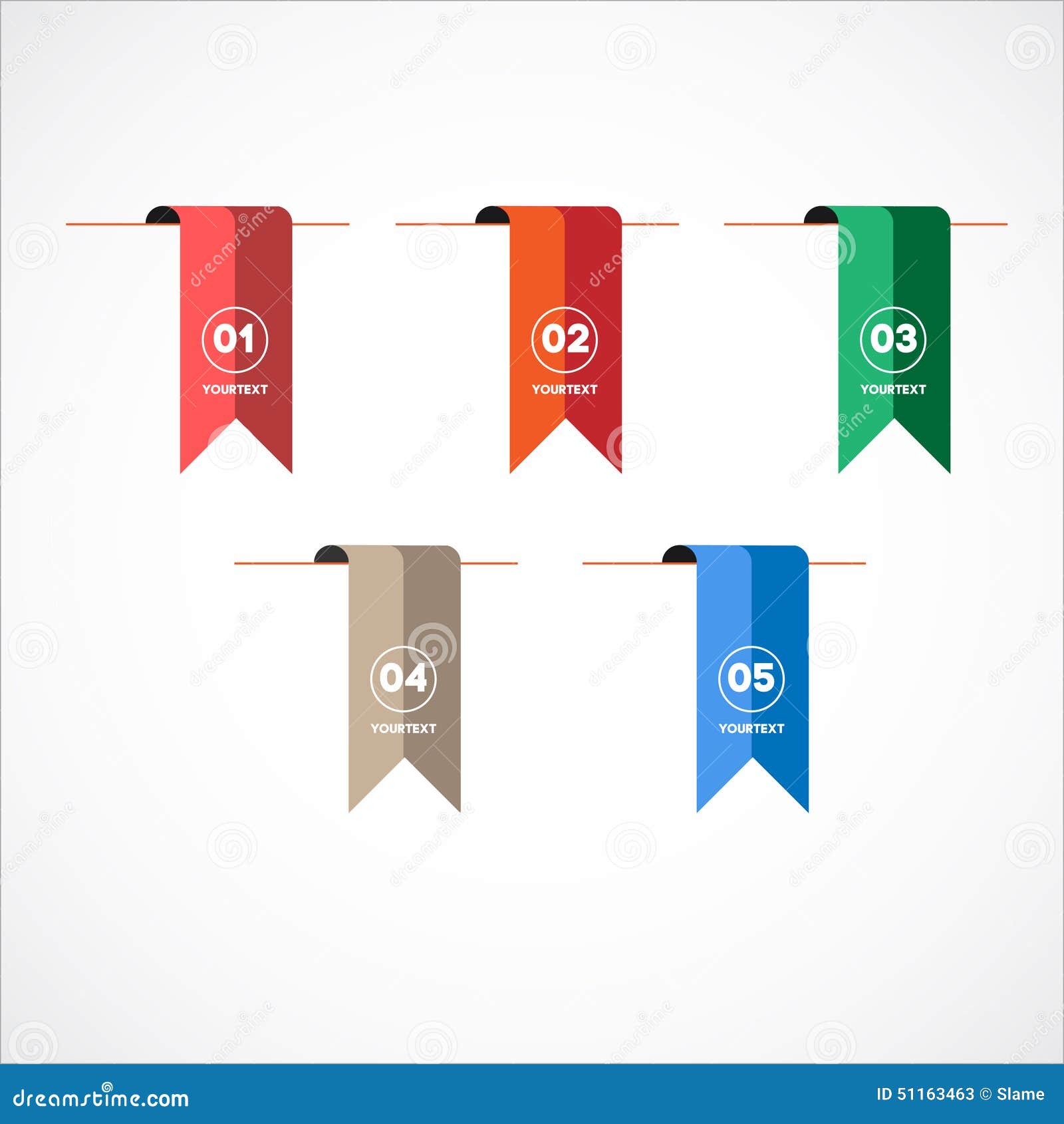 Colorful bookmark stock vector. Illustration of colorful - 51163463