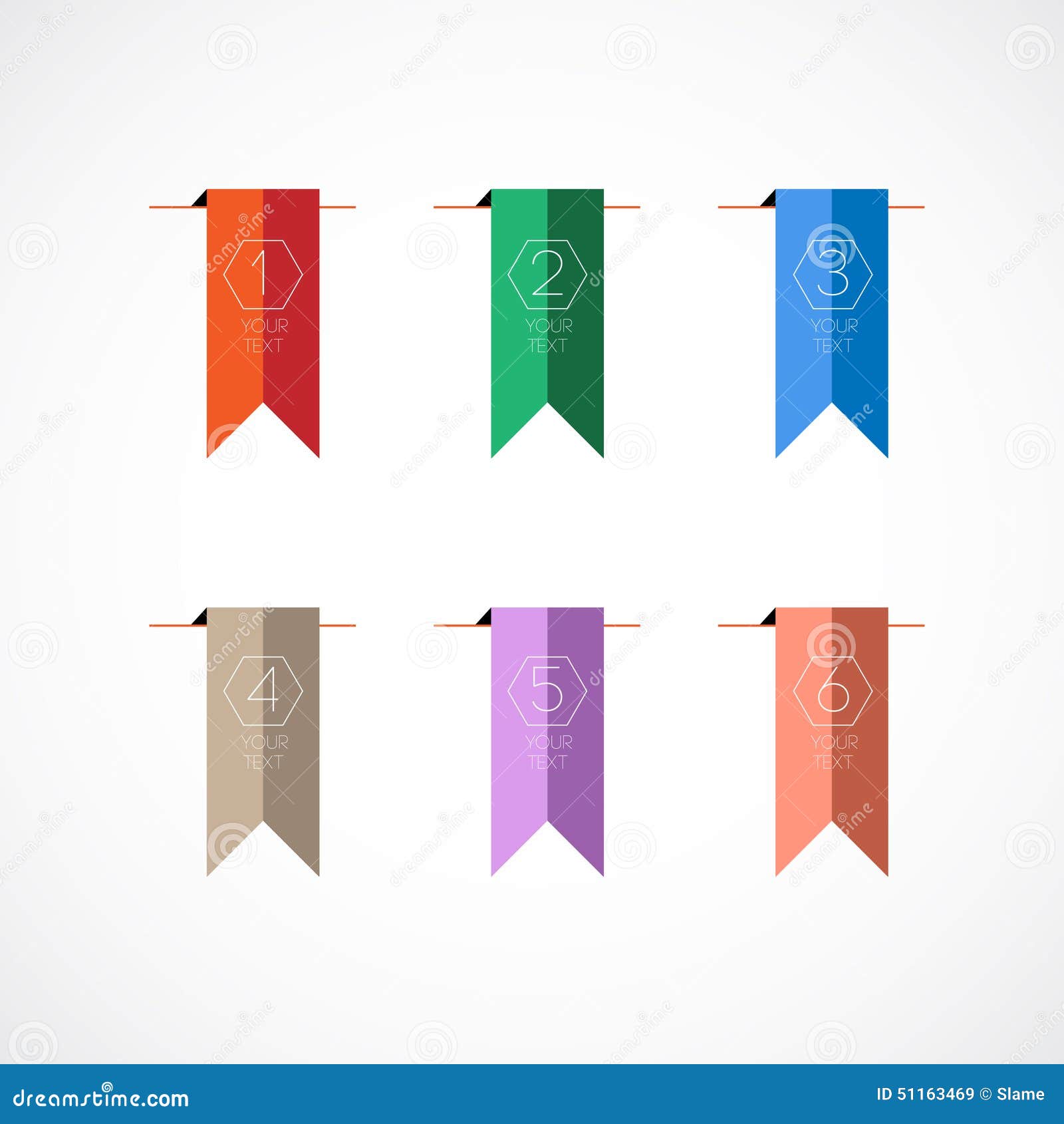 Colorful bookmark stock vector. Illustration of font - 51163469