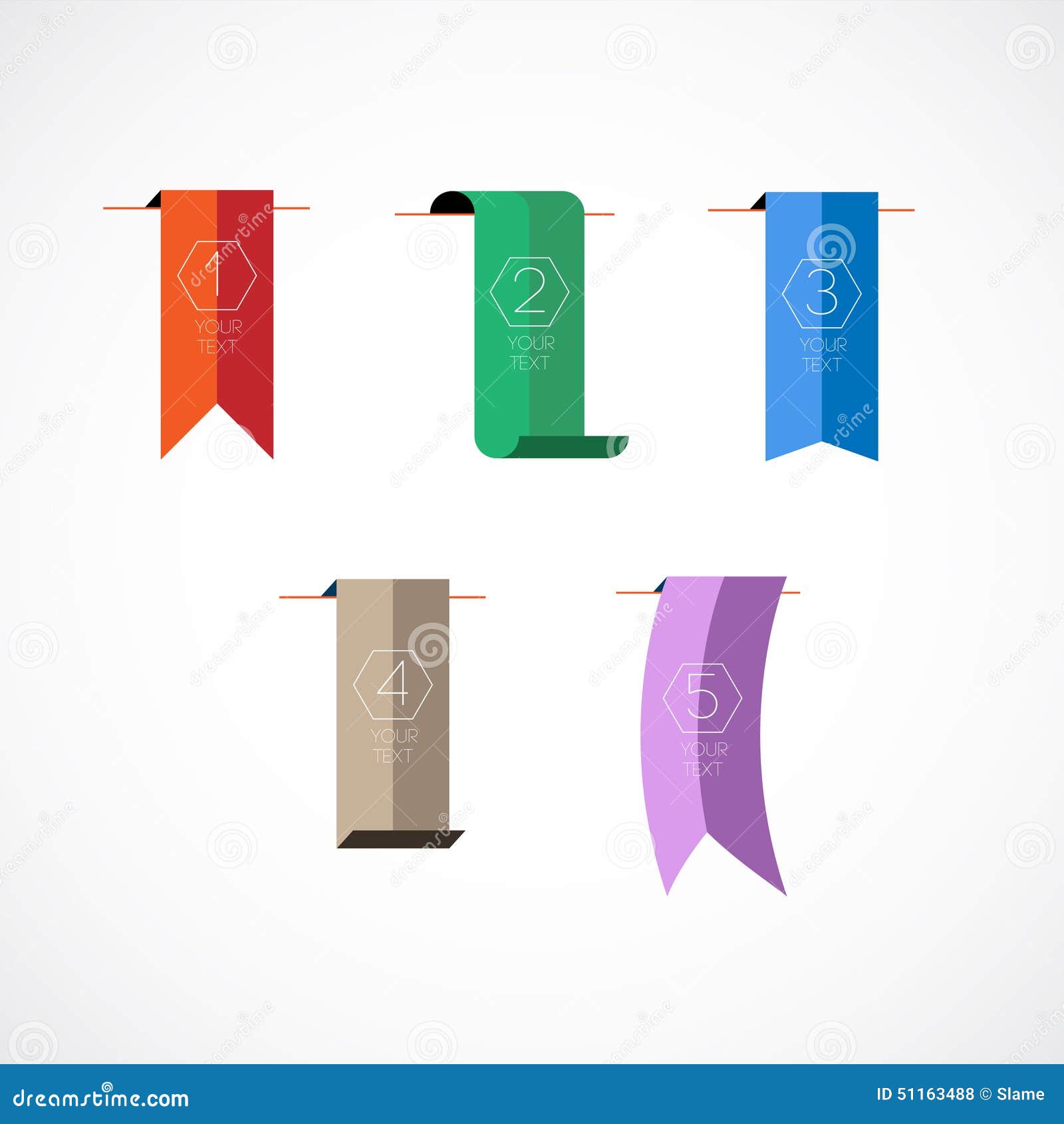Colorful bookmark stock vector. Illustration of color - 51163488