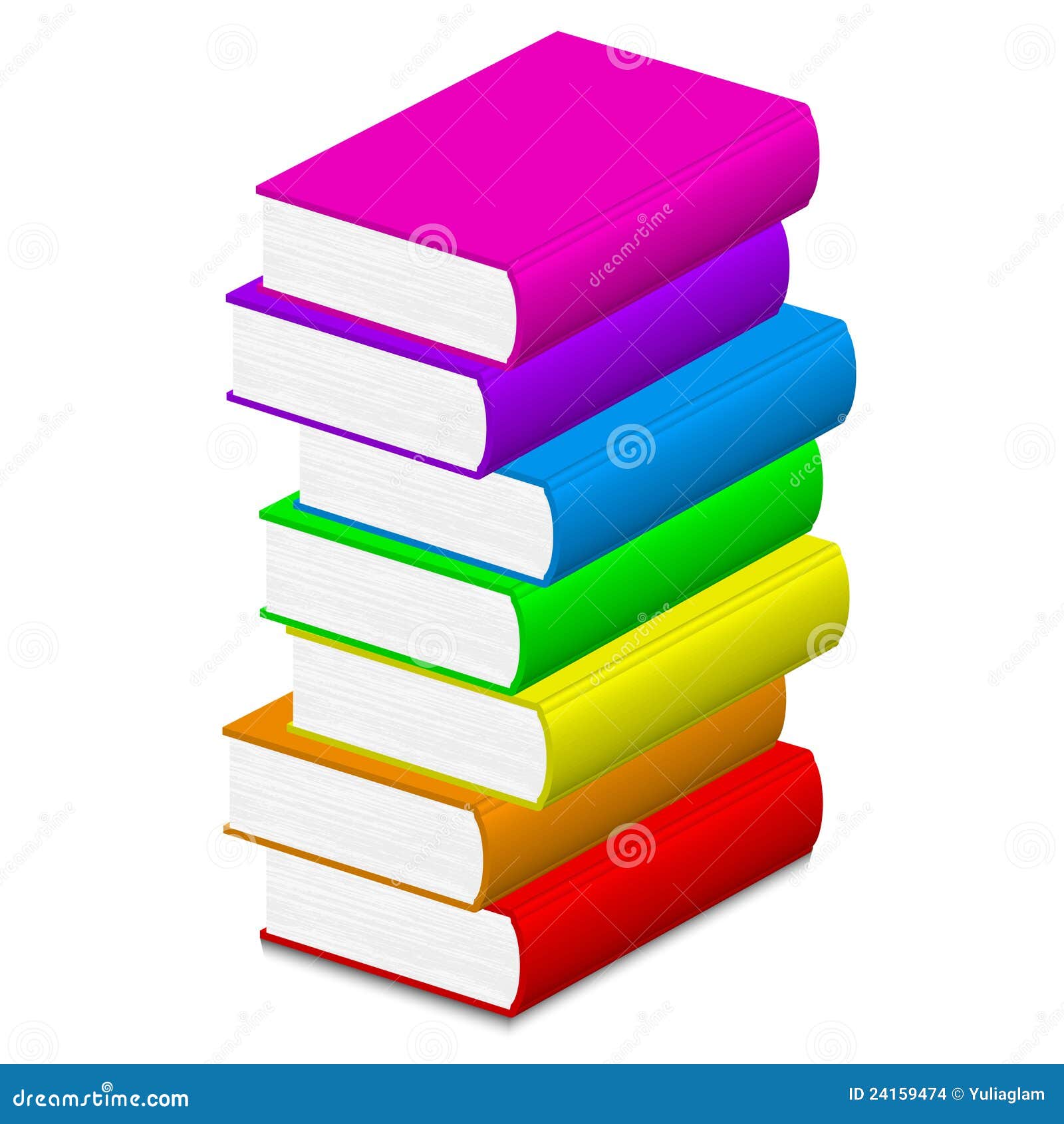 Colorful books stock vector. Illustration of green, blue - 24159474