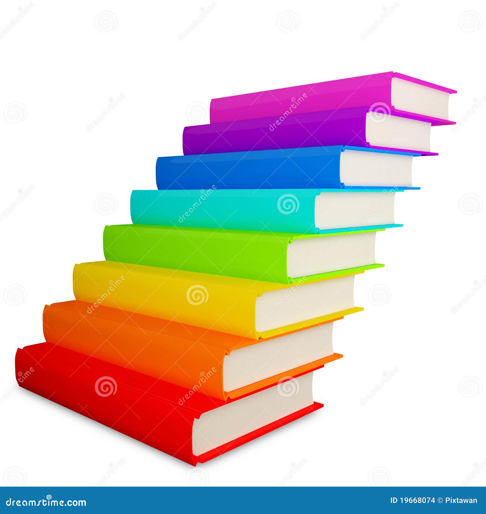 Colorful Books As Staircase Stock Illustration - Illustration of ...
