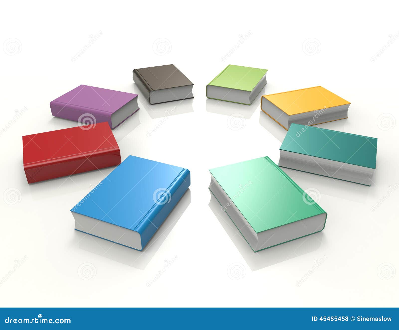 Colorful books stock illustration. Illustration of closed - 45485458