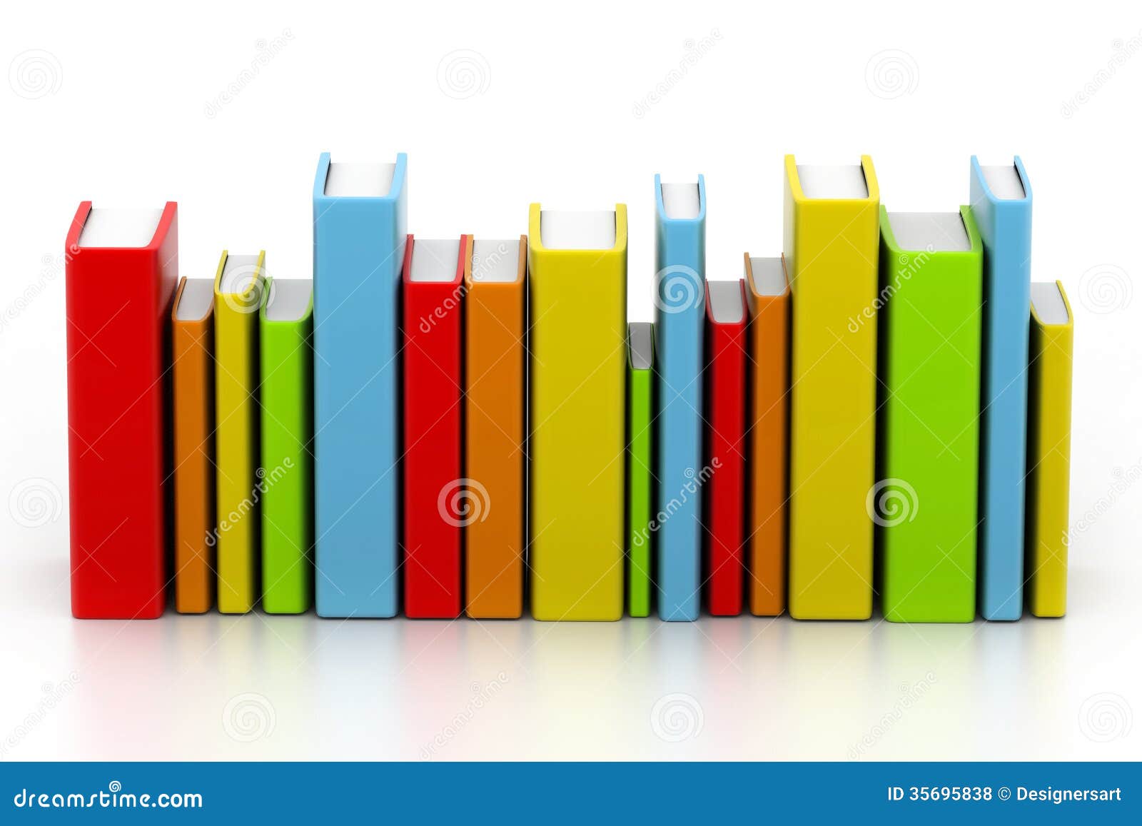 Colorful books stock illustration. Illustration of book - 35695838