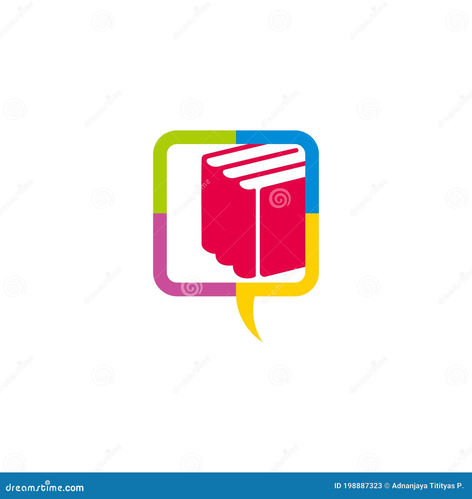 Colorful Books Education Talks Symbol Logo Vector Stock Vector ...