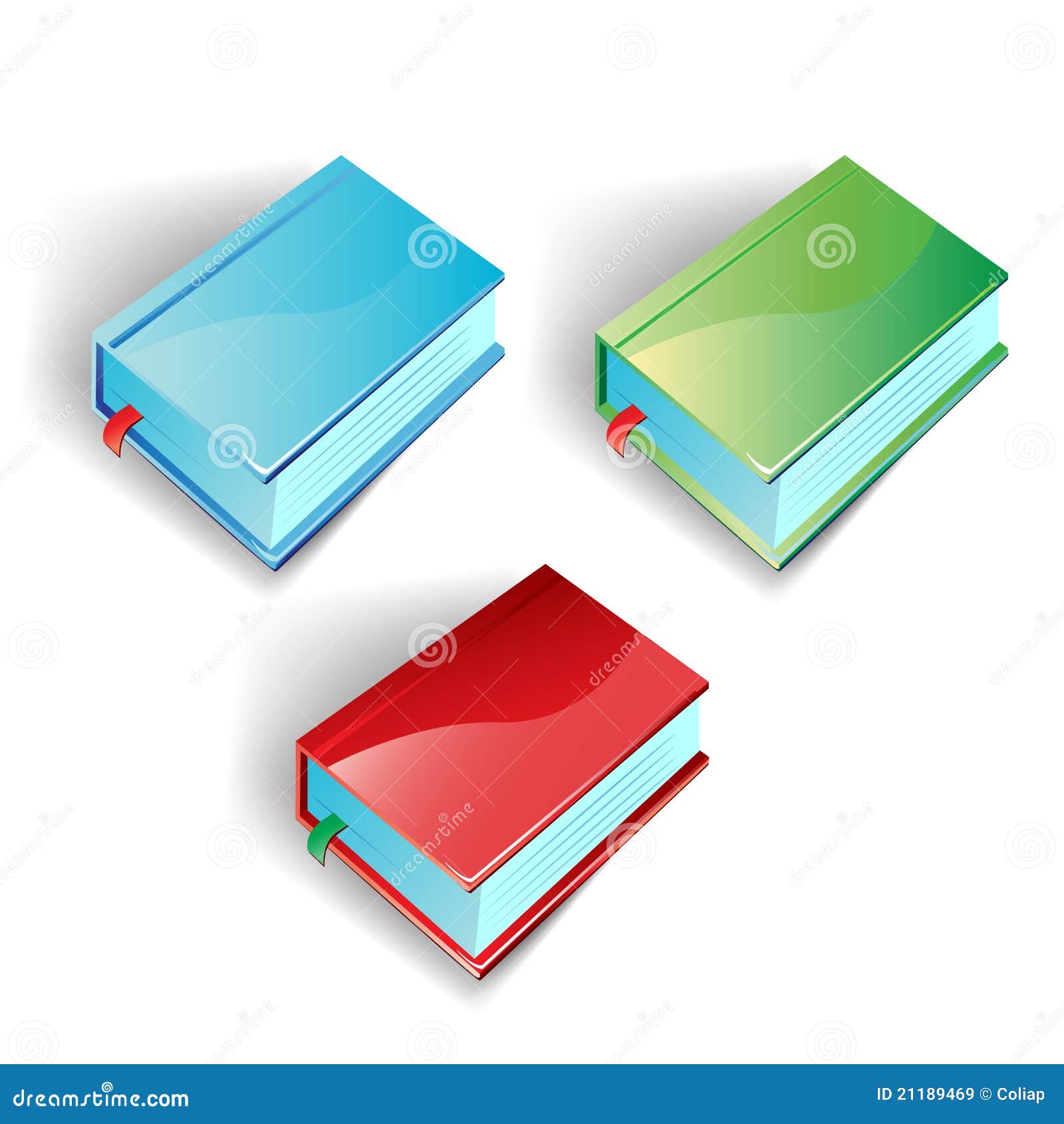Colorful books icons stock vector. Illustration of green - 21189469