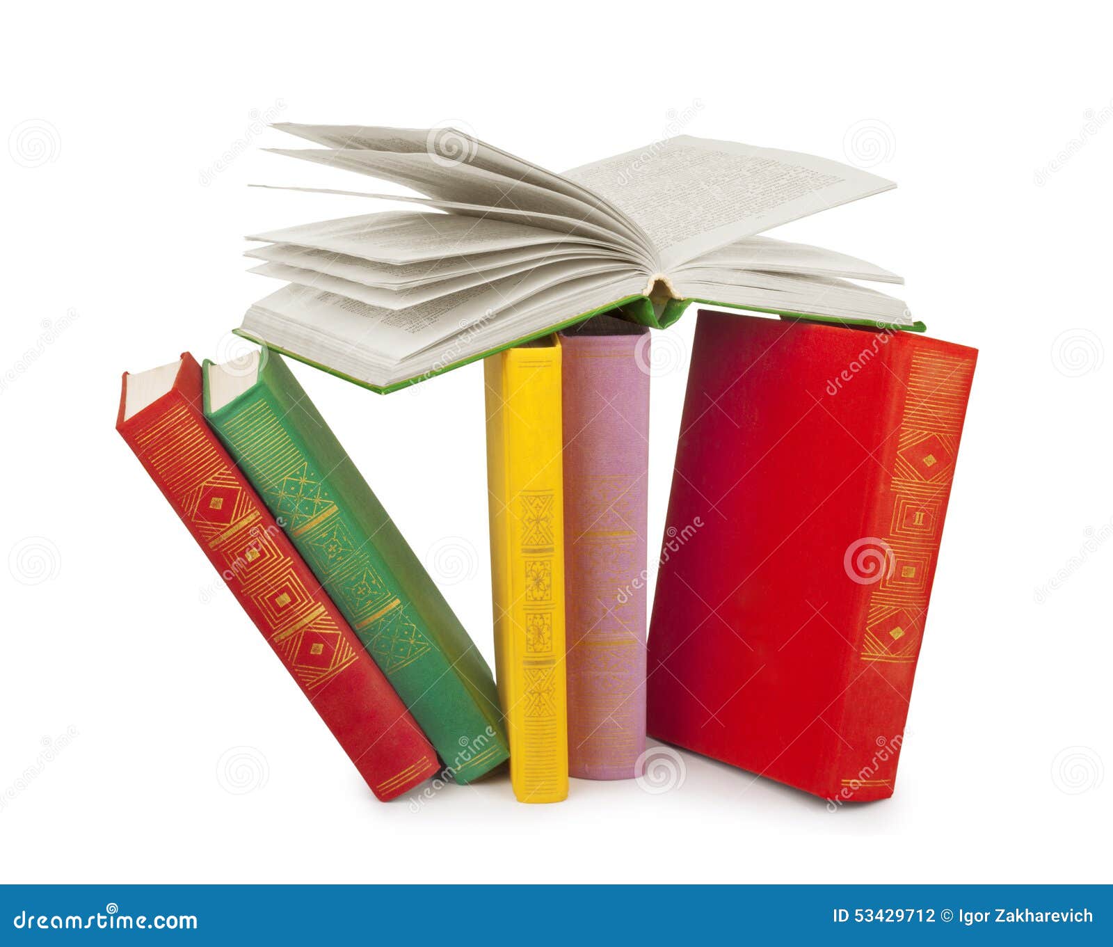 Colorful books stock photo. Image of background, cover - 53429712