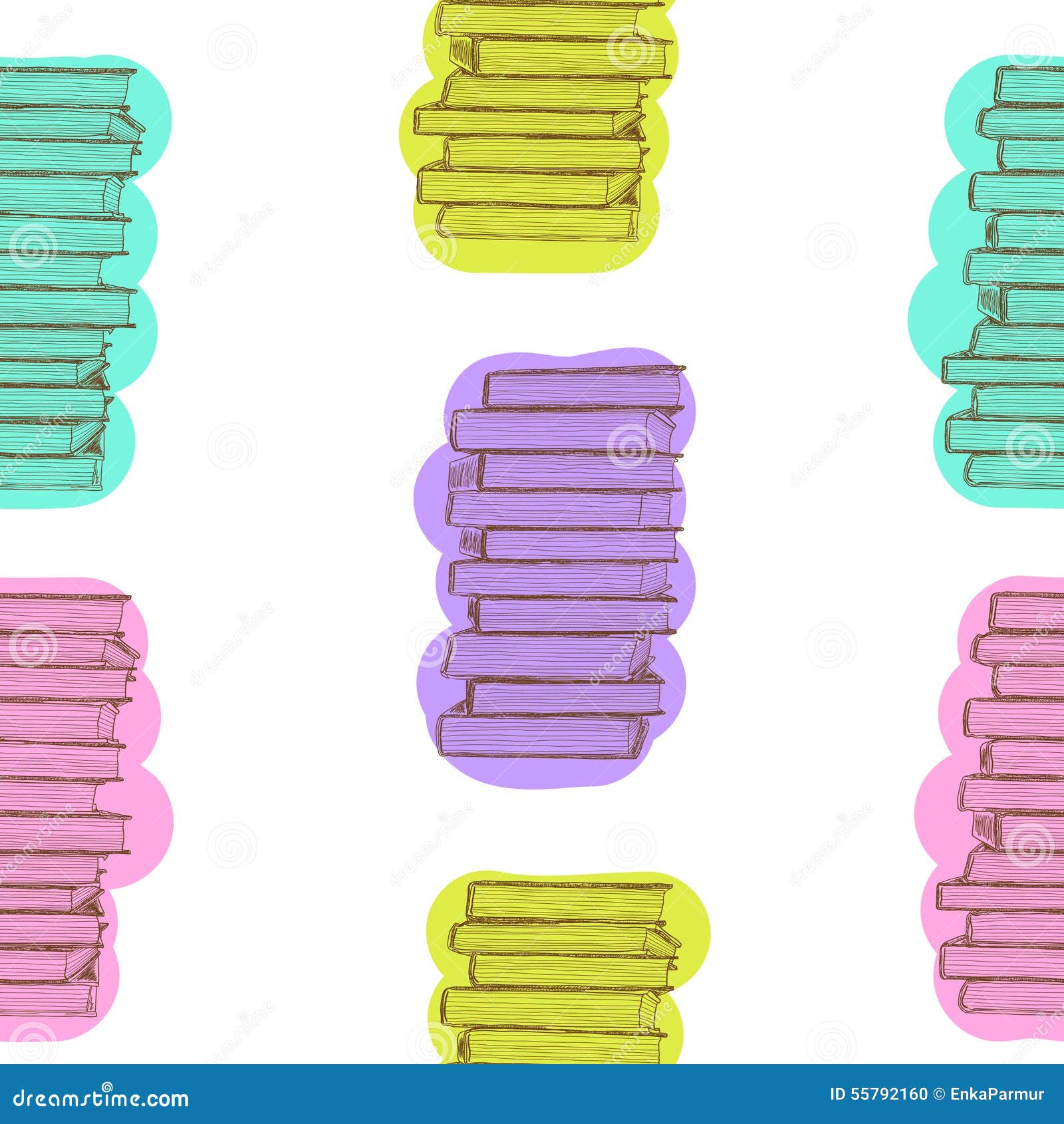 Books Seamless Texture Vertically And Horizontally. Bookshelf ...